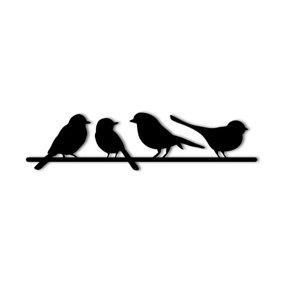 Birds on Line Metal Wall Sign - Beautiful Solid Metal Home Decor ...