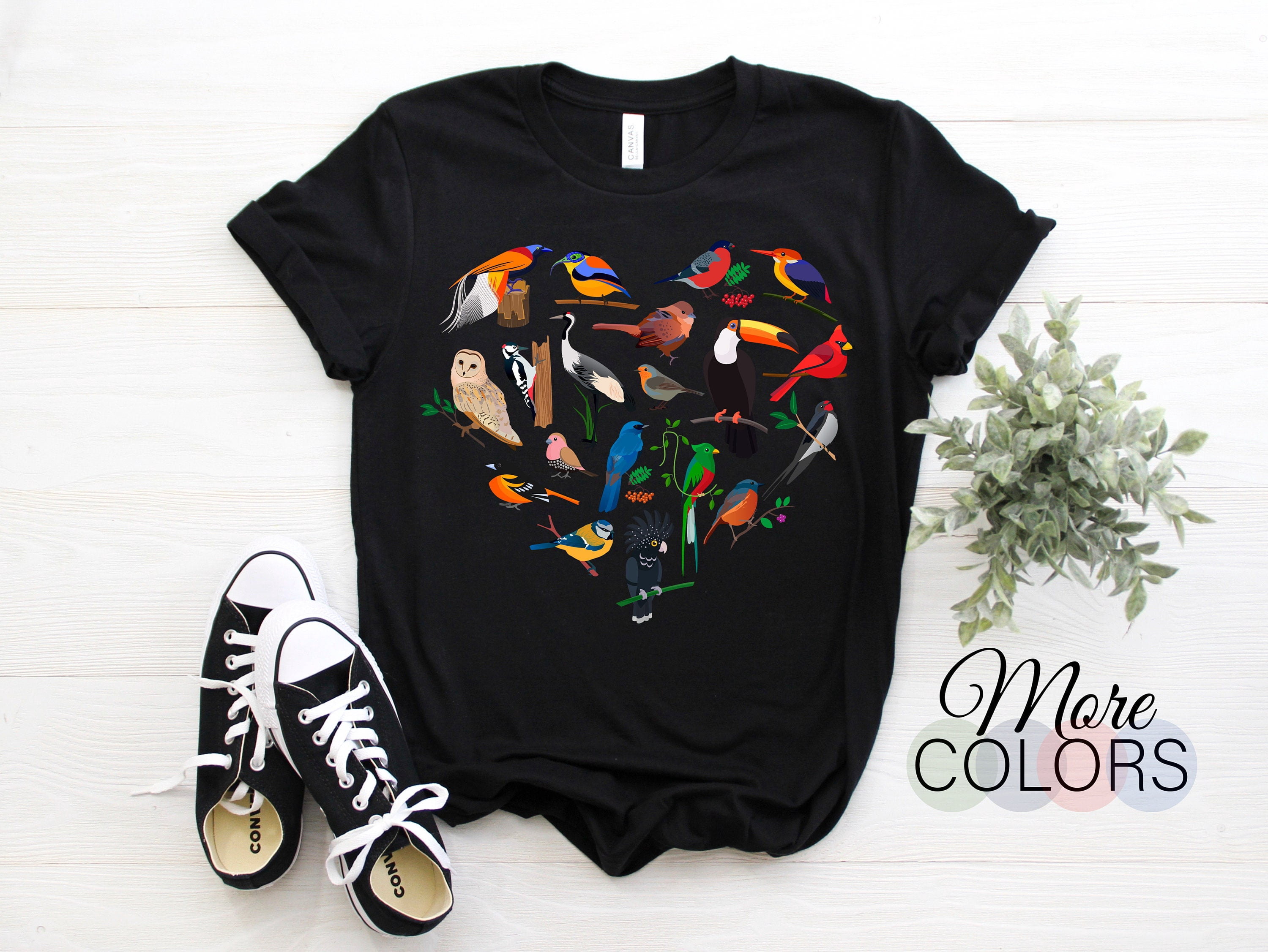 Birds Love Heart Bird Nerd Watching Birdwatching Watcher Birthday Gifts ...
