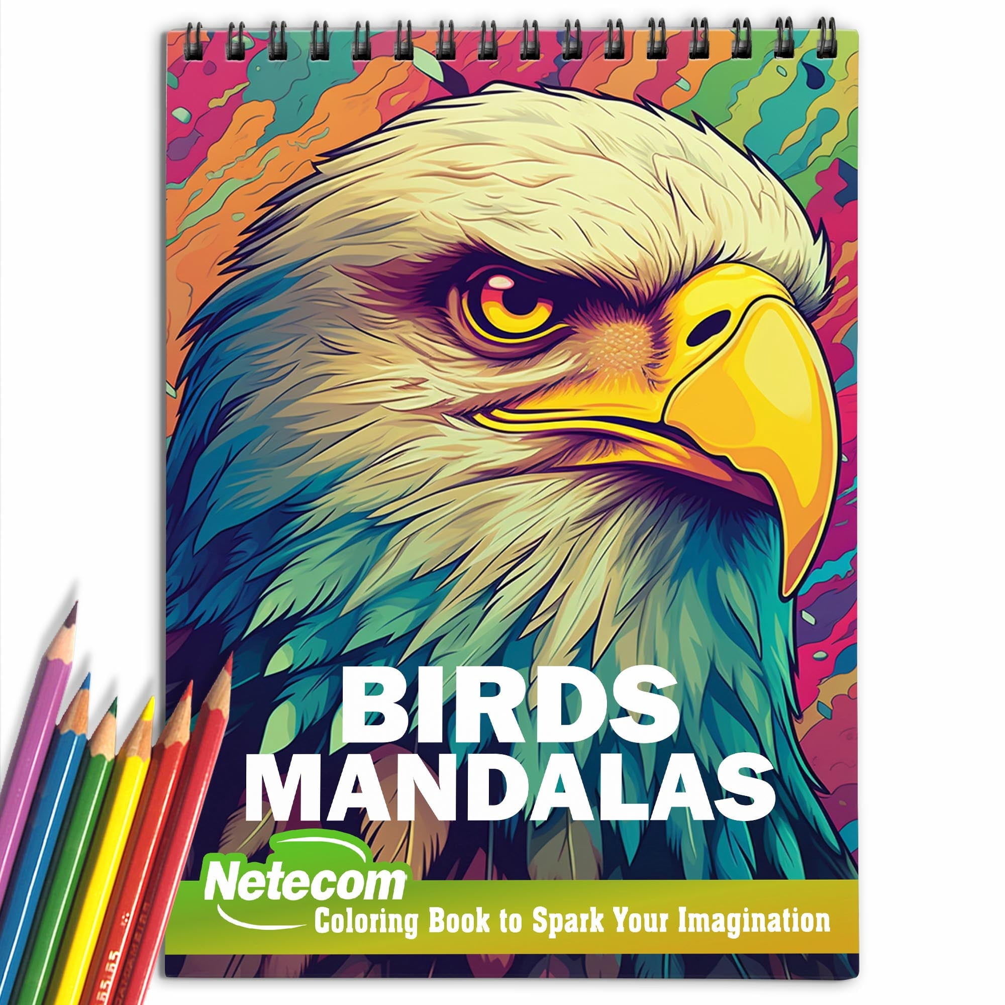 Birds Mandalas Spiral Bound Coloring Book, Explore the Boundaries of ...