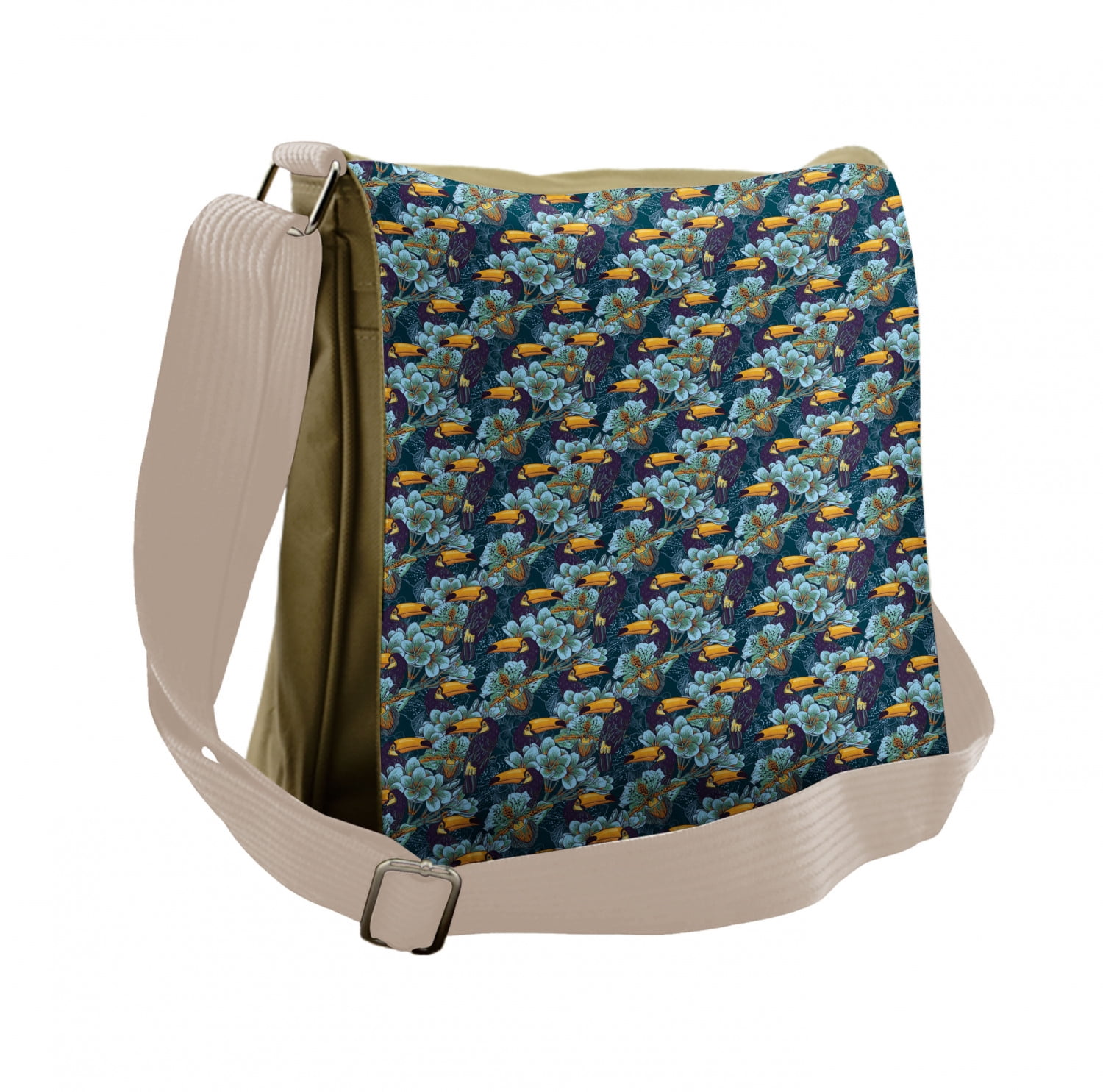 Birds Messenger Bag, Keel-Billed Toucan Bird, Unisex Cross-body, by ...