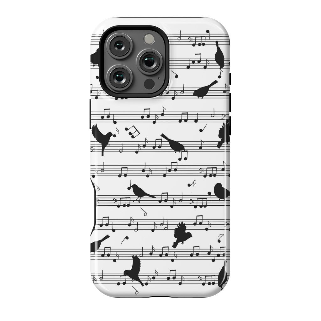 Birds Musical Notes Cute Artwork For iPhone 11 to 17 Pro Max Compatible ...