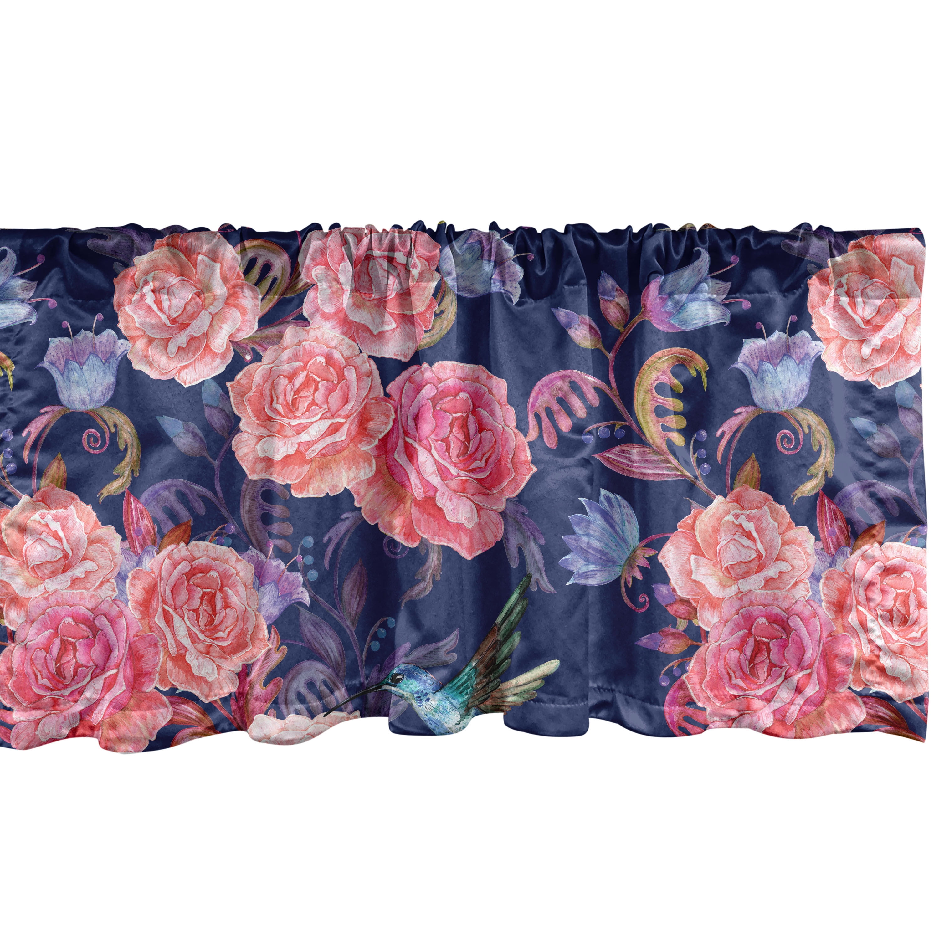 Birds and Nature Window Valance, Cottagecore Vibe Neutral Colors Boho ...