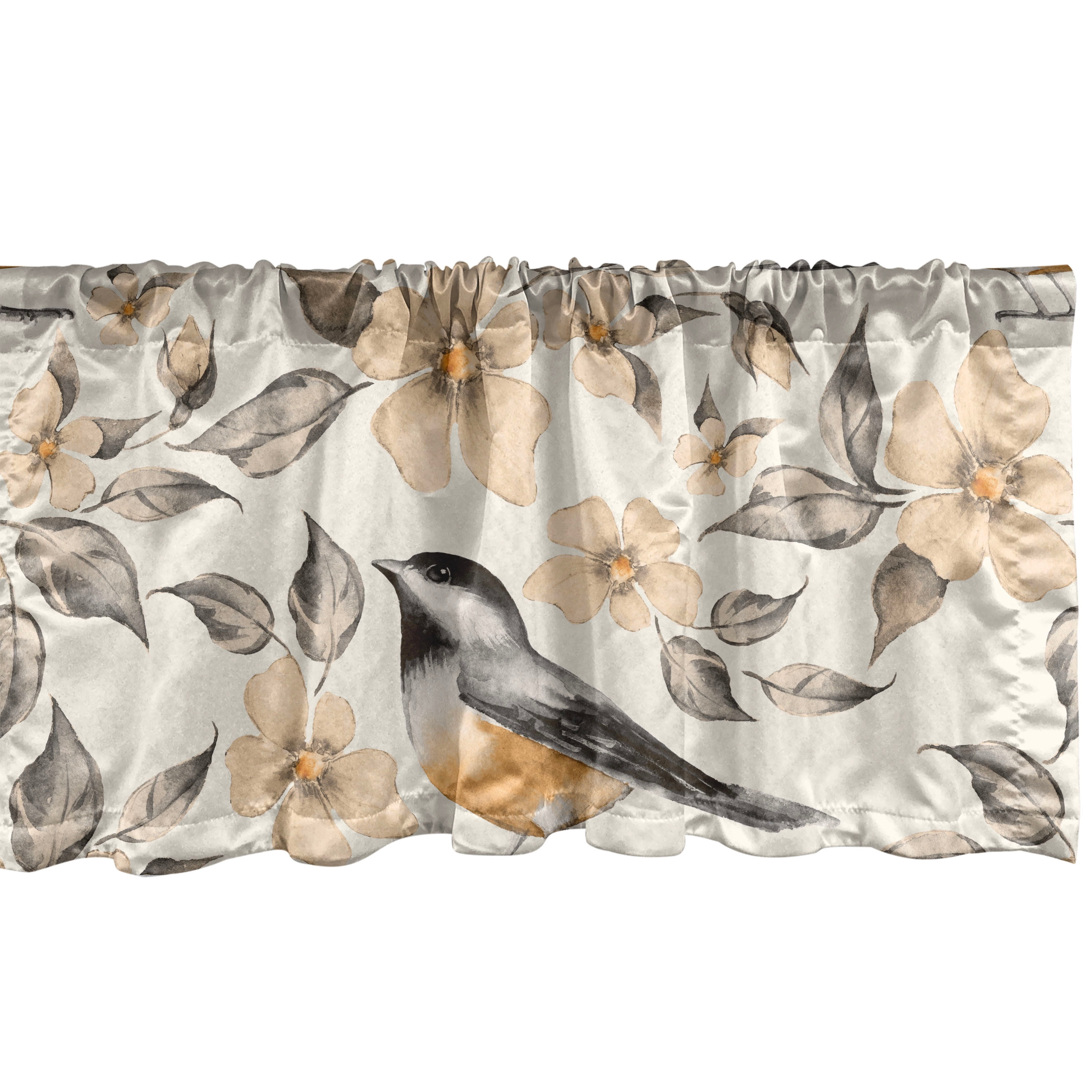 Birds and Nature Window Valance, Japanese Vibes Winged Animals and ...