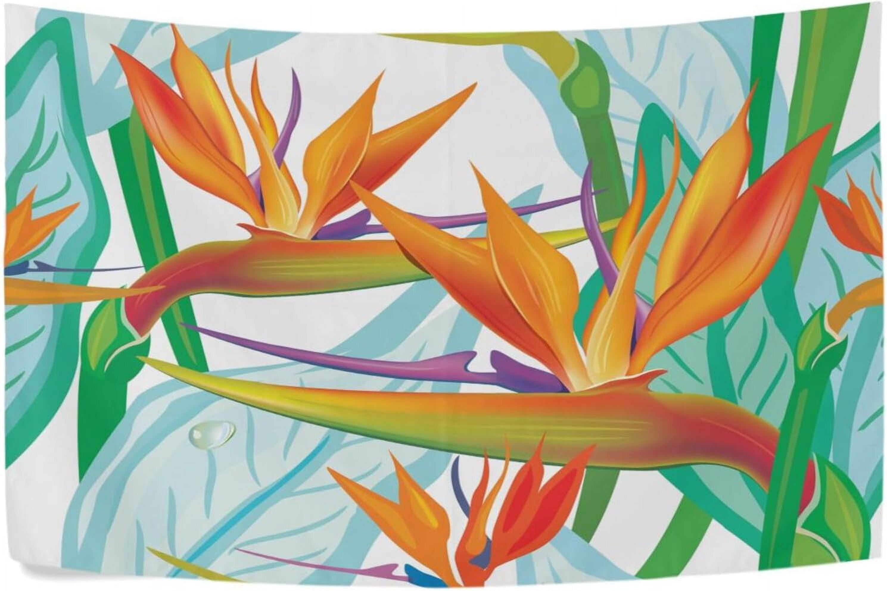Birds Of Paradise Flower Tapestry Wall Hanging Tapestries Happy ...