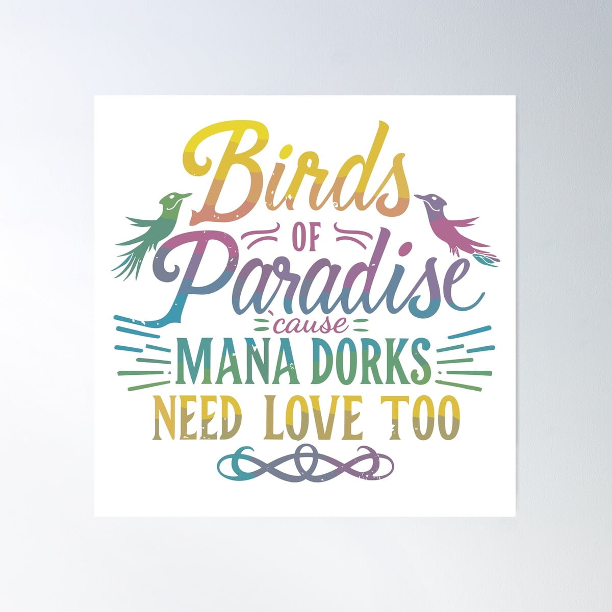 Birds Of Paradise Mtg Poster Wall Art, Modern Wall Decor For Living ...