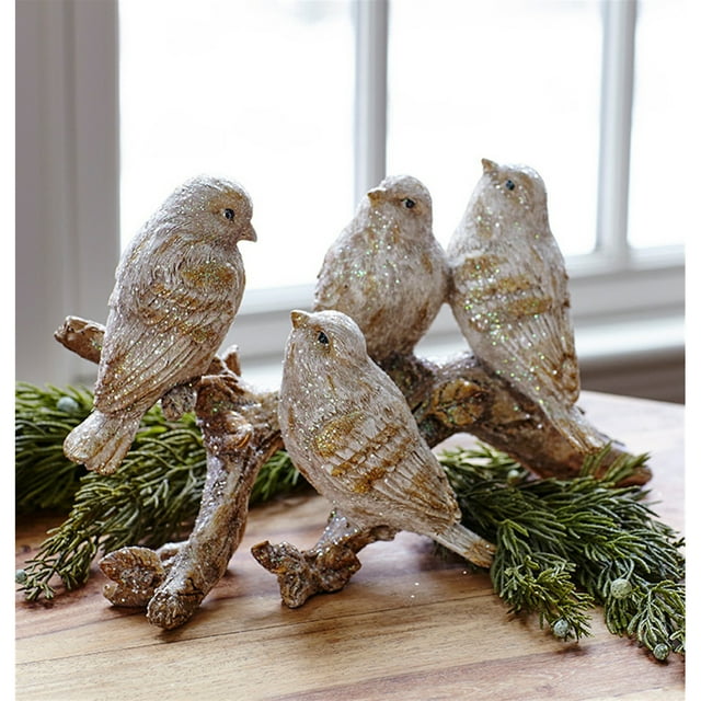 "Melrose International Birds on Branch Figurines Set of 2, Decorative ...