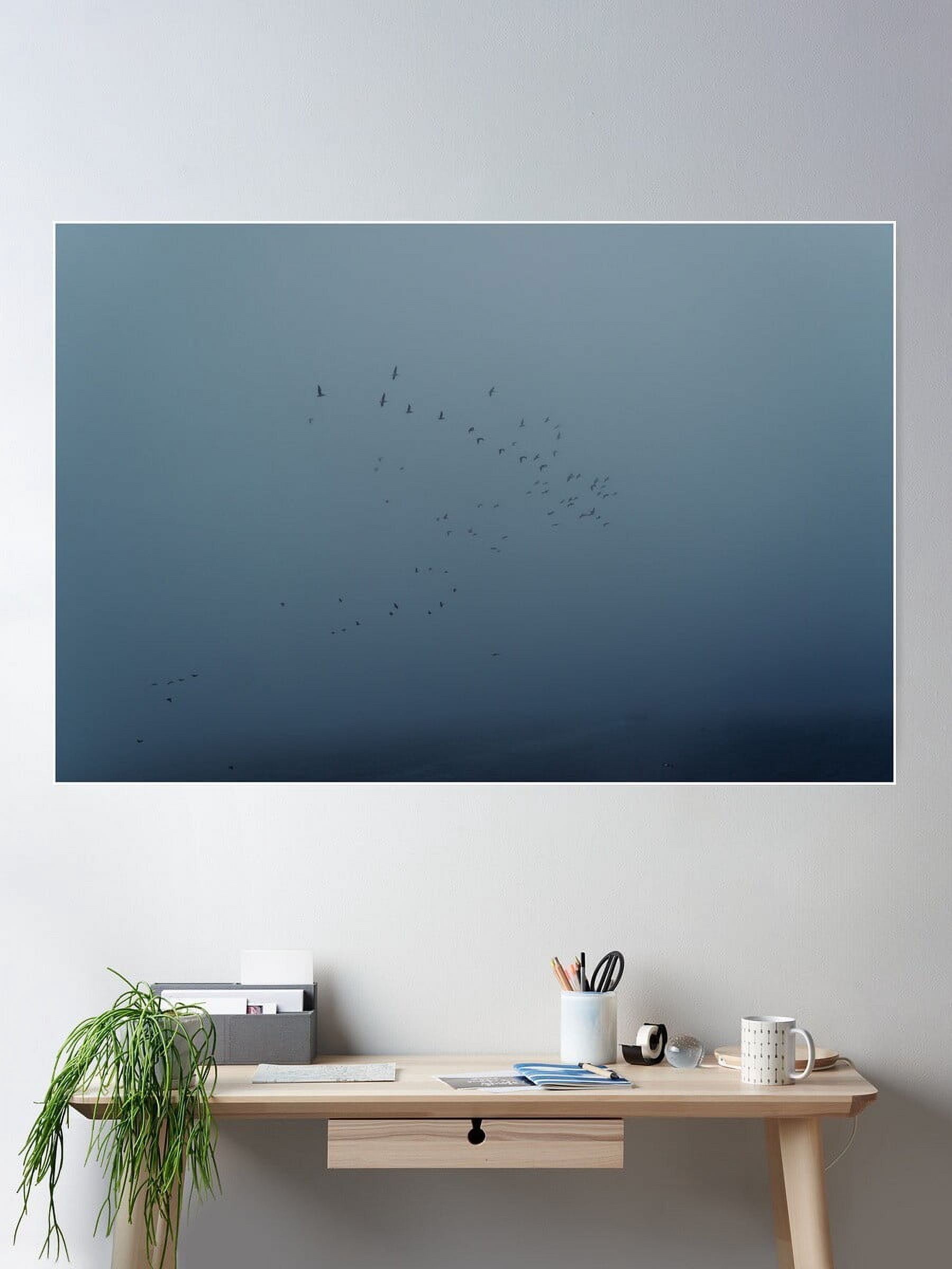Birds On The Wind Poster Wall Art Modern Wall Decor For Living Room ...