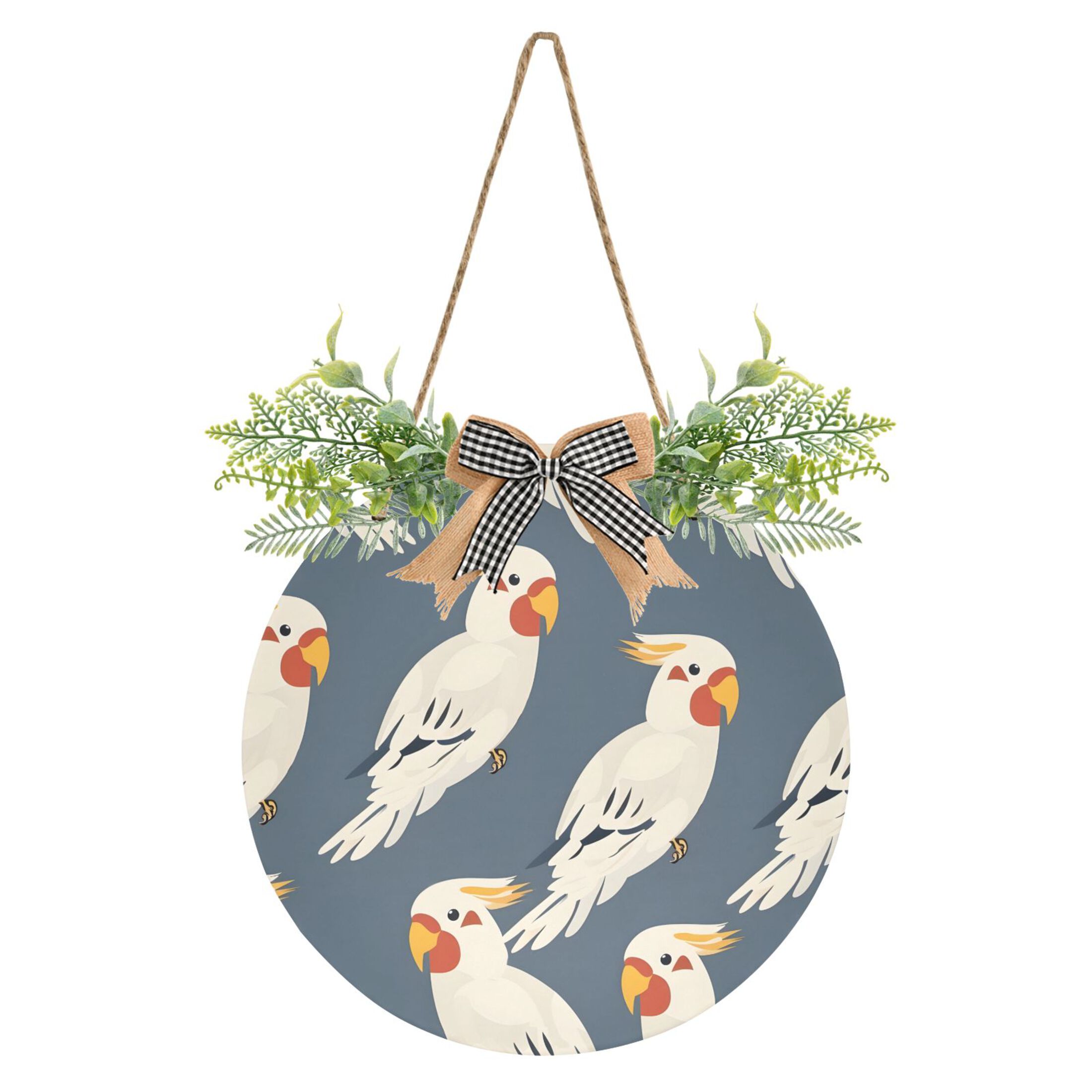 Birds Parrot Corella Welcome Front Door Sign Round 12 inch Porch ...