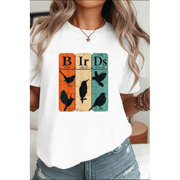Birds Periodic Table Ornithology Science Educational Art Unisex T-Shirt ...