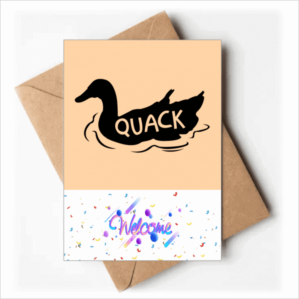 Birds Quack Duck Cucoloris Welcome Back Greeting Cards Envelopes Blank ...