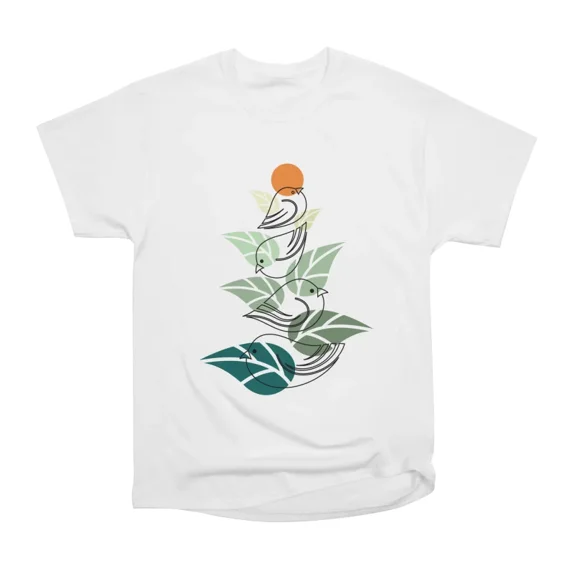 Birds Sunset T-Shirt Tee Gift For Him Merch For Her Apparel For Friend ...