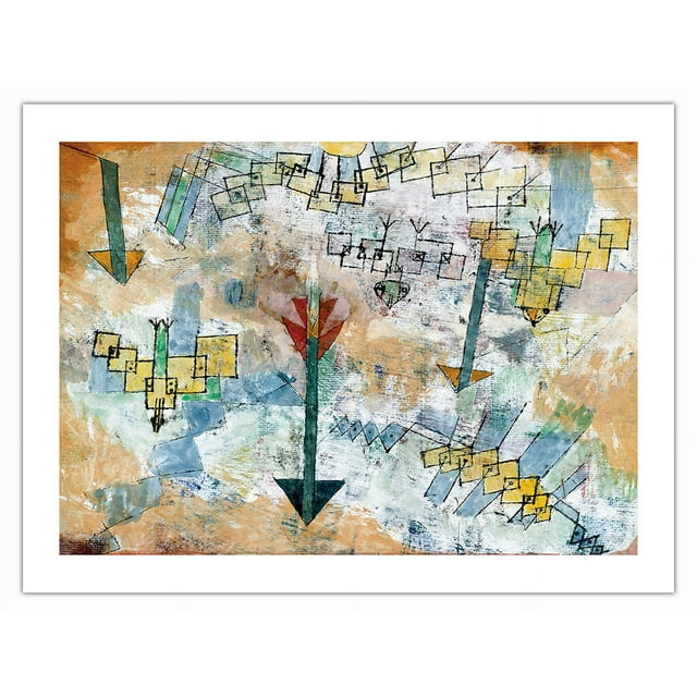 Birds Swooping Down and Arrows - From an Original Cubism Abstract ...