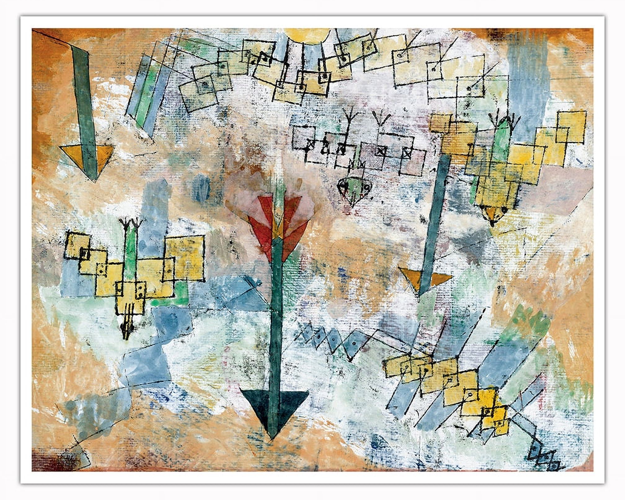 Birds Swooping Down and Arrows - From an Original Cubism Abstract ...