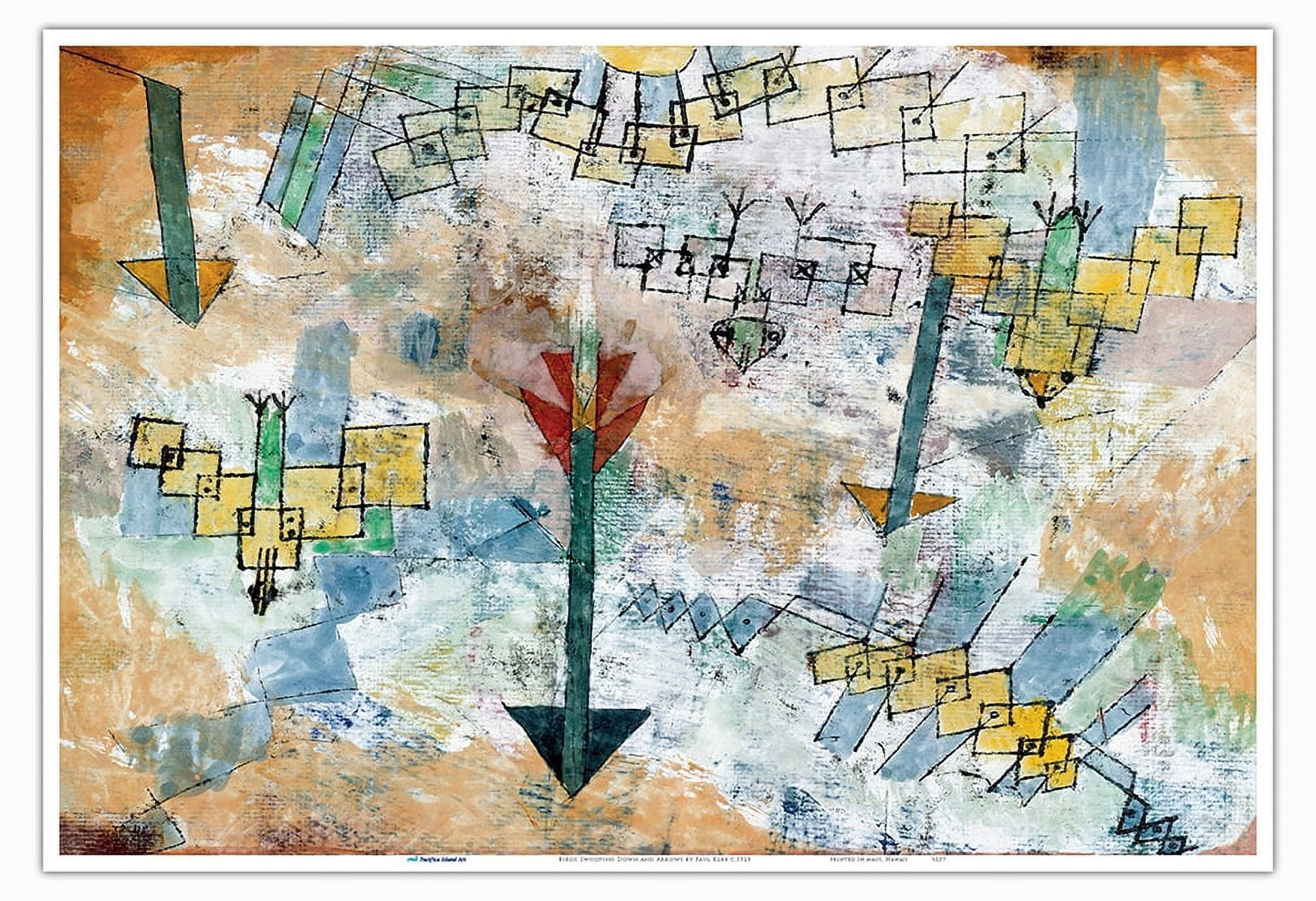 Birds Swooping Down and Arrows - From an Original Cubism Abstract ...