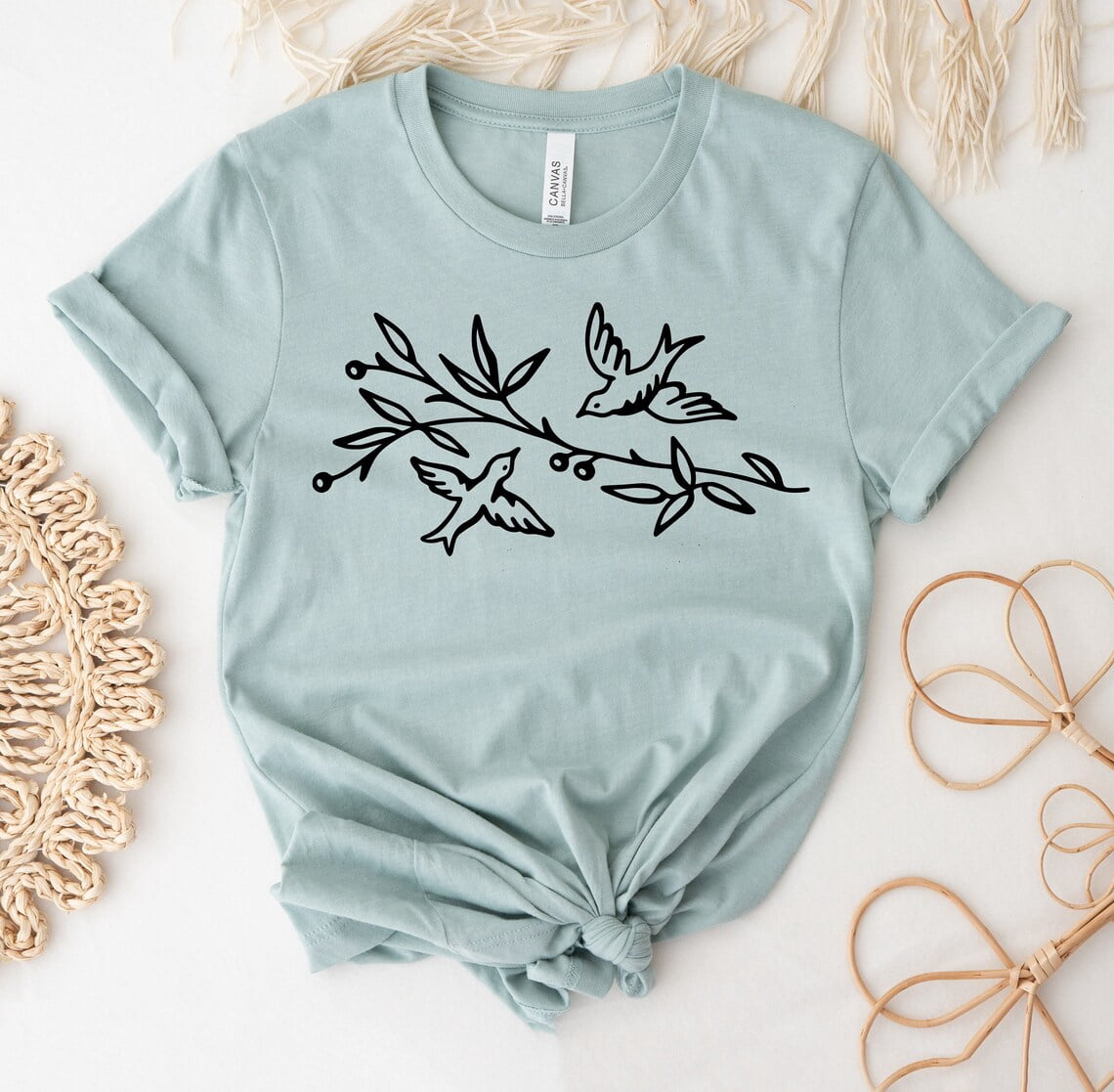 Birds T-Shirt, Nature Shirt, Bird Nerd , Bird Lover Tee, Cute Animal ...