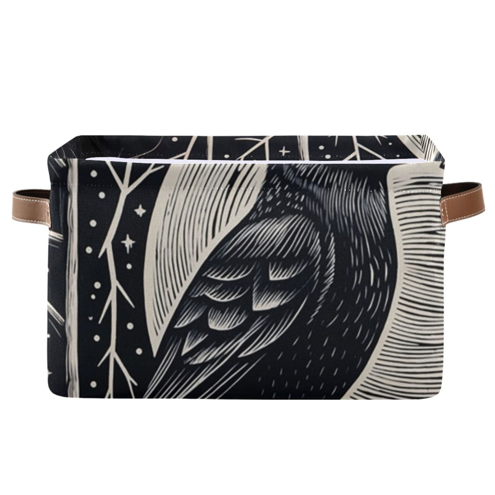 Birds Trees with Moon Storage Bins Baskets With Handles Storage Box ...