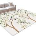 Birds Washable Rug 5x7 Area Rug for Living Room Bedroom Non Slip Indoor ...