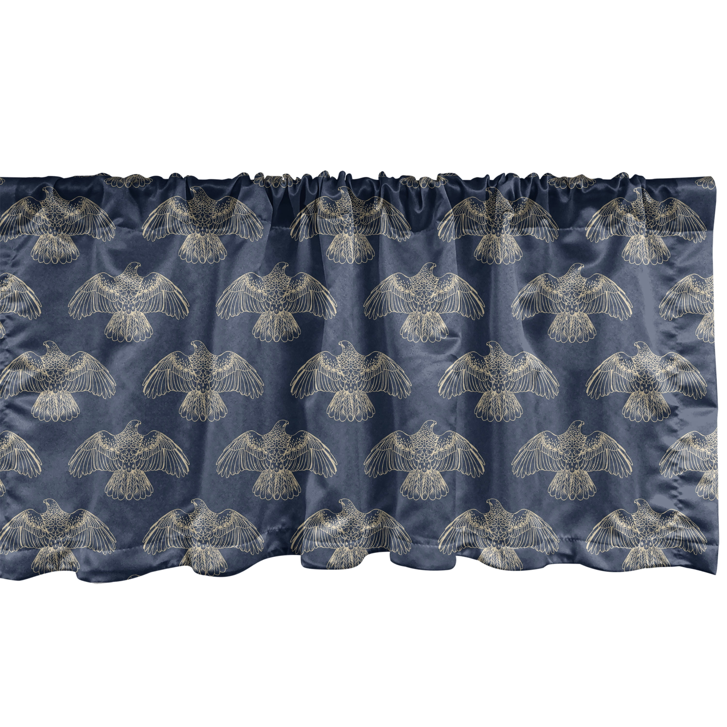 Ambesonne Birds Valance Pack of 2, Soaring Bird of Prey, 54"X12", Slate ...