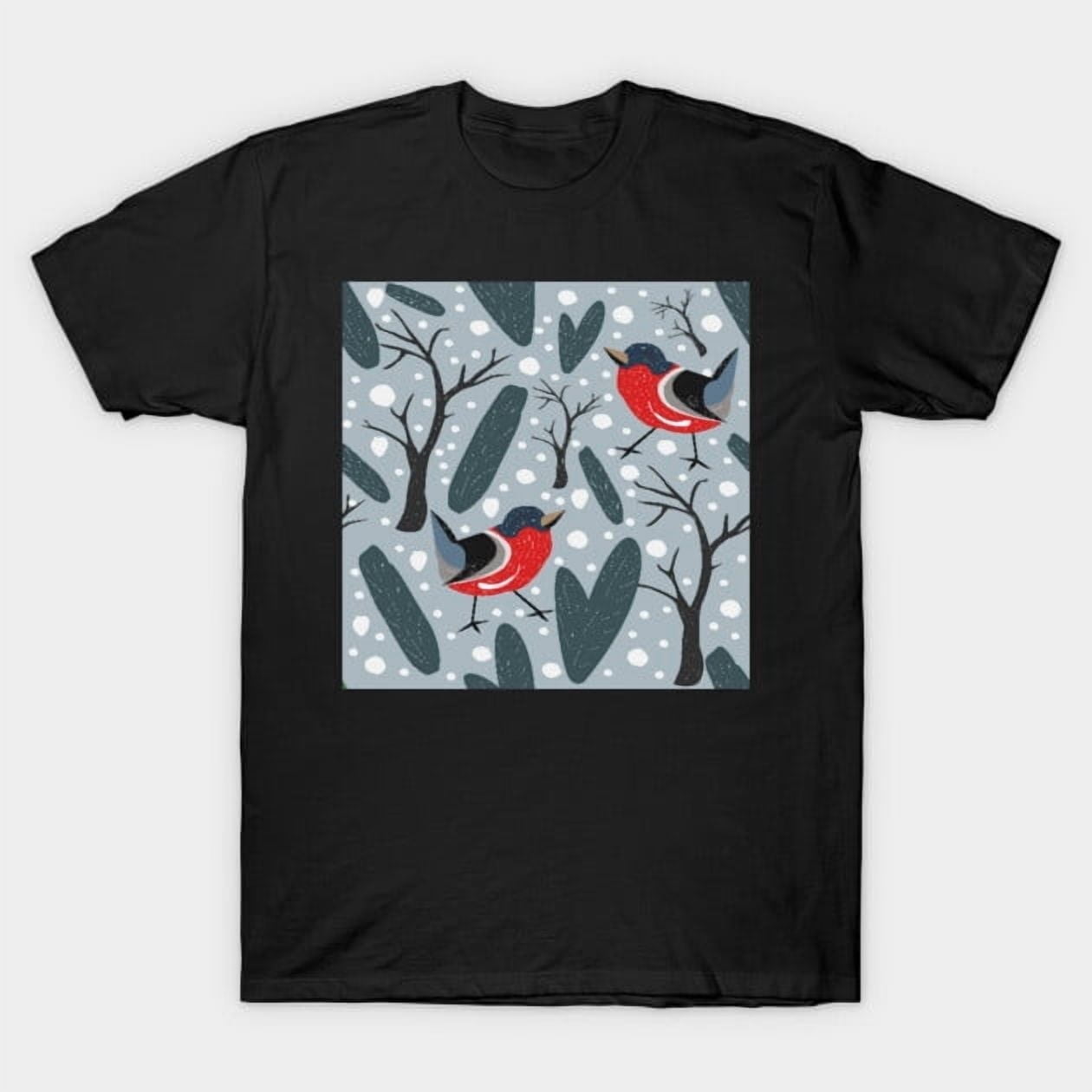 Birds Winter Holiday Nature Animal Scene Graphic, H24838 T-Shirt, for ...