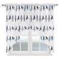 Birds on the Wire Blue Grey Swag Valances for Windows 36 inches Long ...