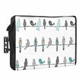 Birds on the Wire Teal Grey Outdoor TV Cover 60 to 65 inch Weatherproof ...