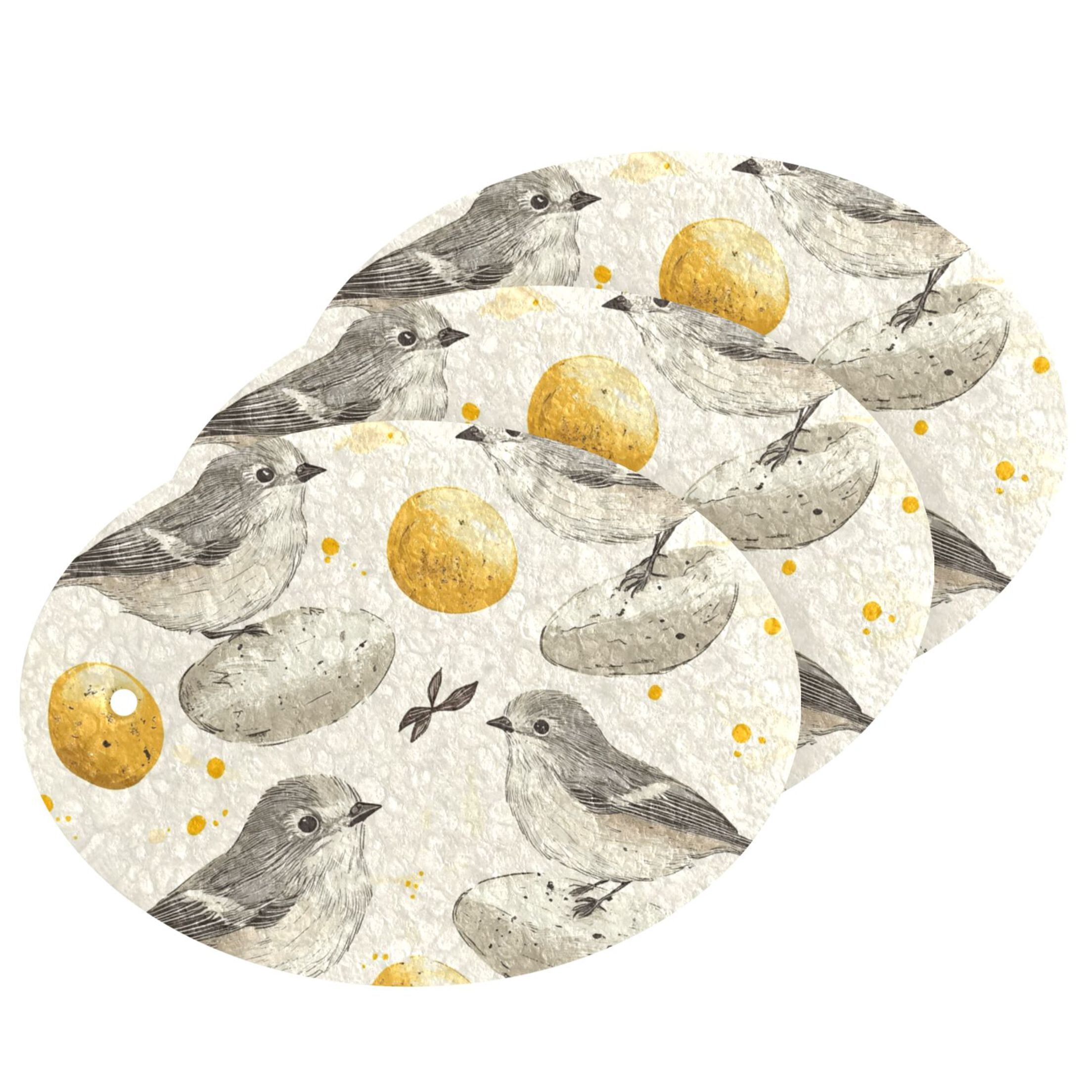 Birds and Gold Egg 3 Dish Sponges Bulk Delicate Clean Non Scratch ...