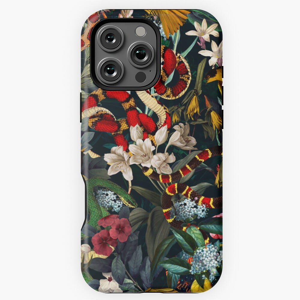 Birds and Snakes II Abstract Pattern iPhone Case 11 12 13 14 15 16 17 ...