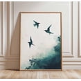 Birds in Flight Poster Minimalist Nature Art Flying Birds Wall Art ...