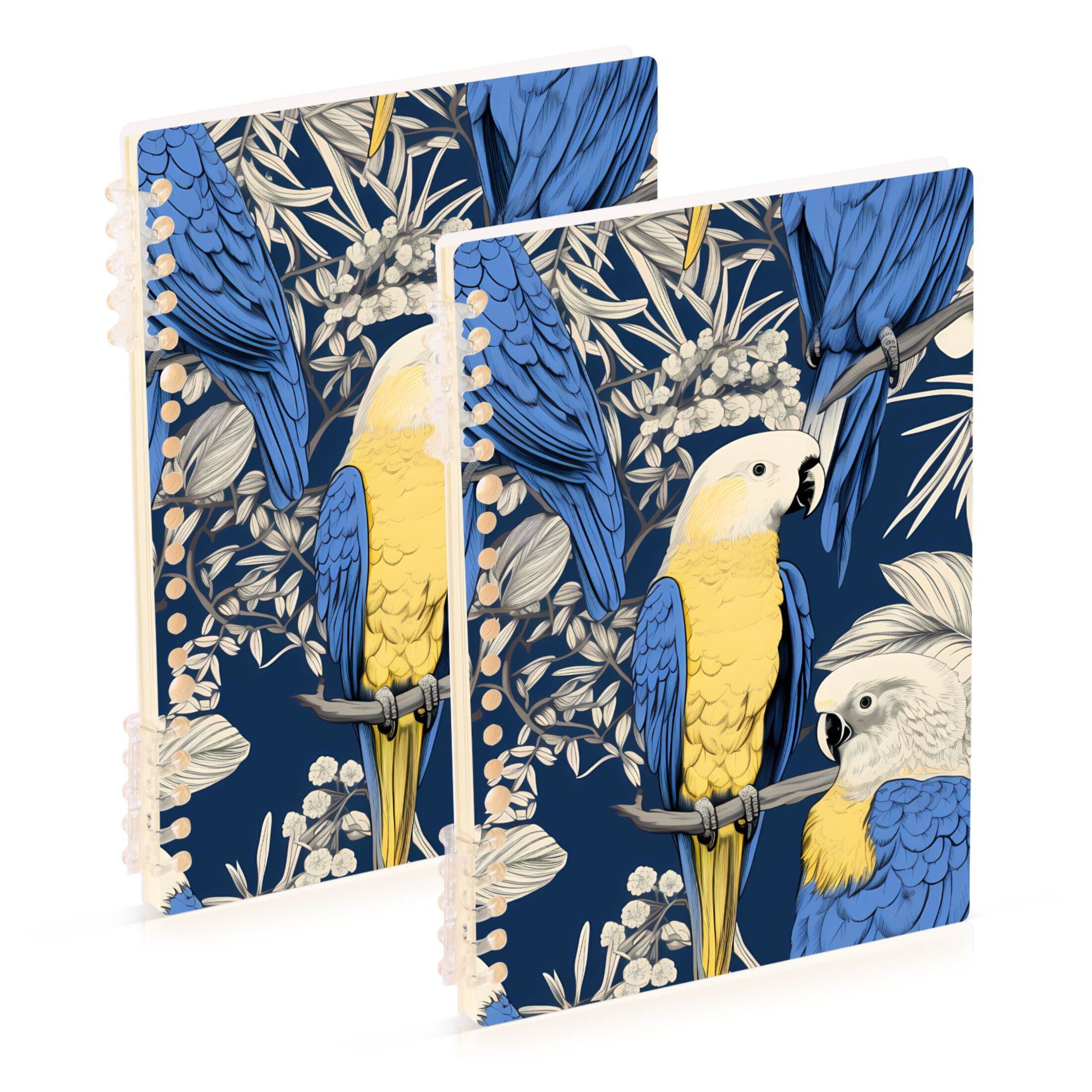 Birds in Flowers Leaves Ring Binder Notebook Journey Note Diary College ...