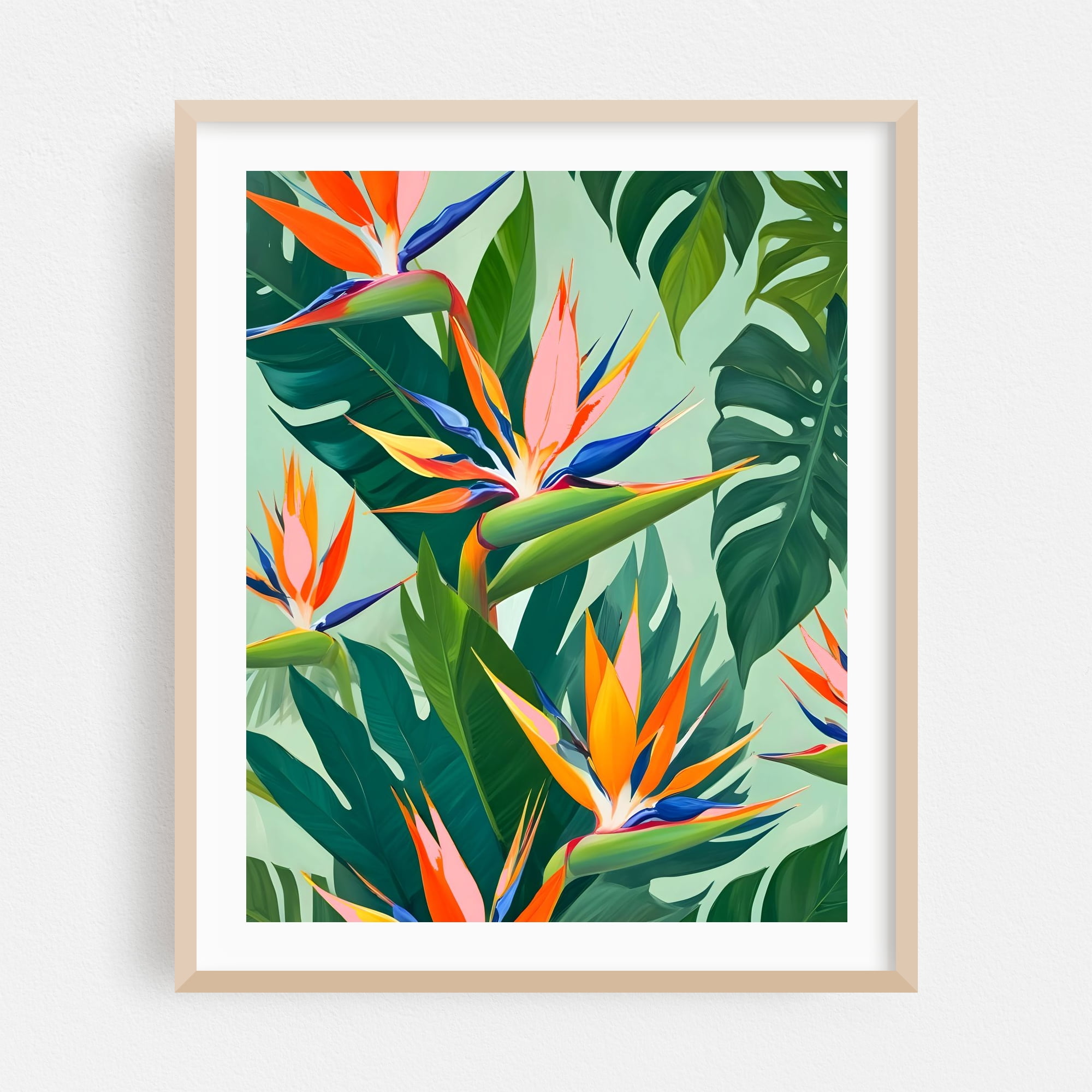 Birds in Paradise - Illustration Tropical Botanical Floral Nature ...