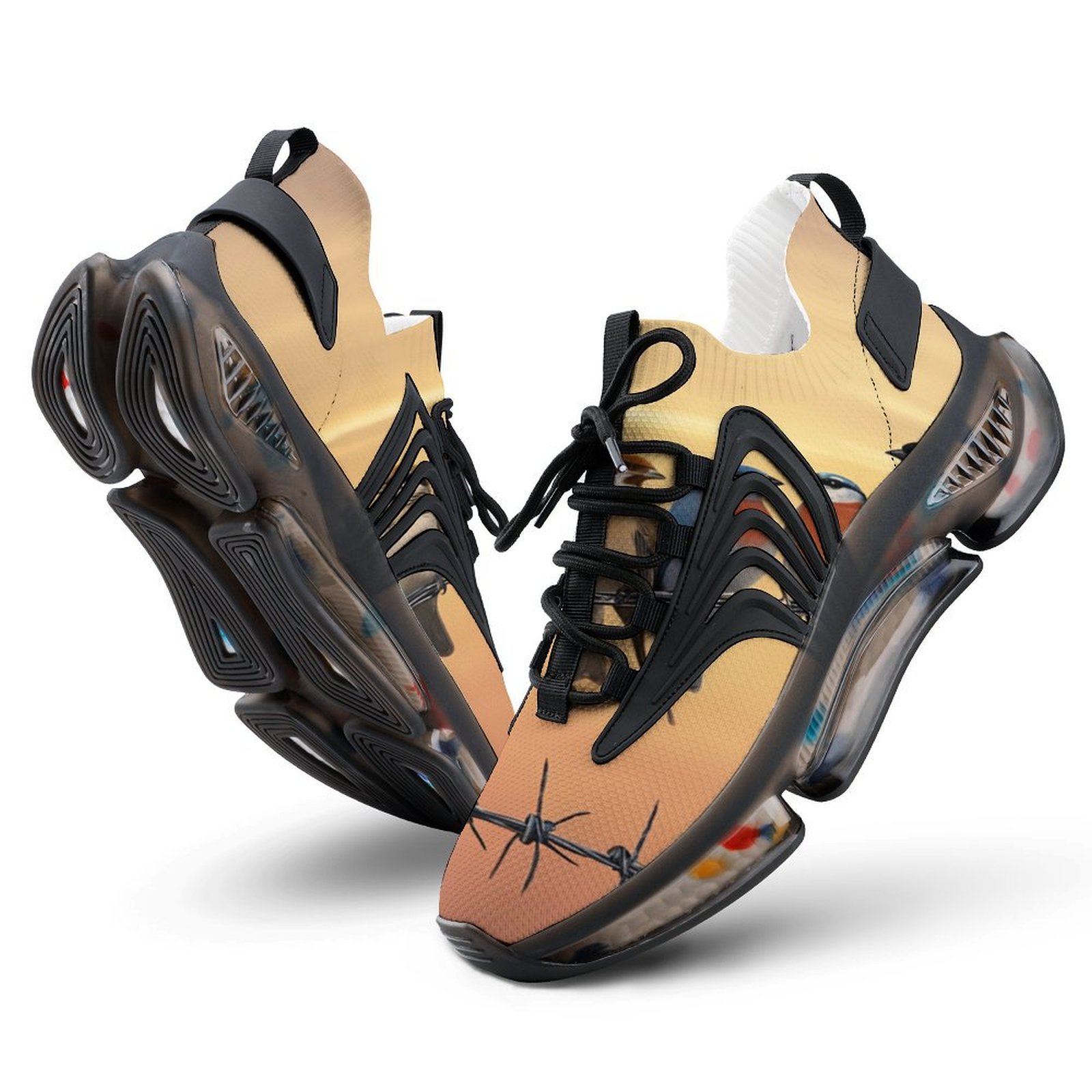 Birds on Branches Art Print Walking Shoes for Men Woman Lightweight ...