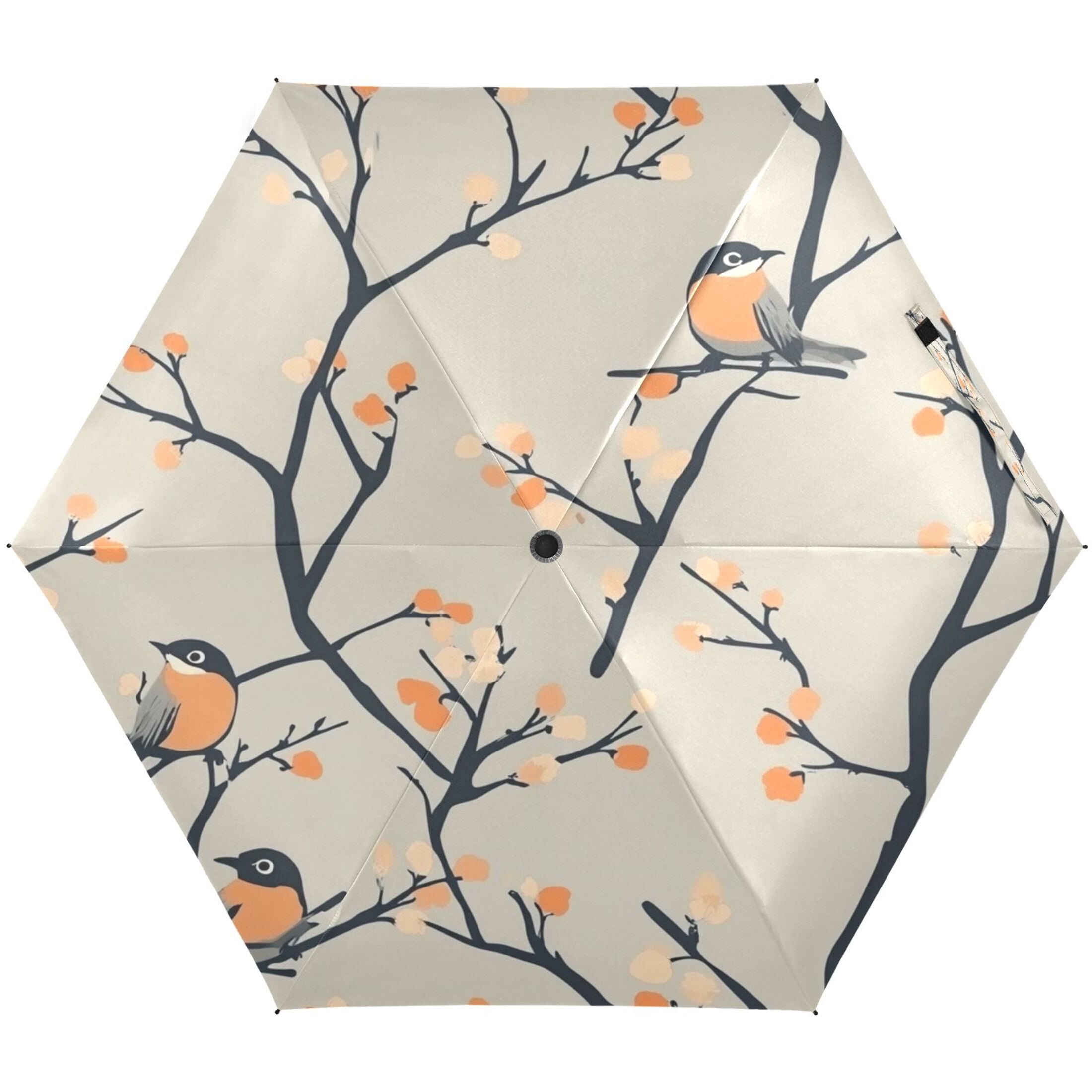 Birds on Branches Pattern Umbrellas for Sun Auto Open Close UV50 ...