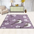 Birds on Cherry Blossoms 80''x58'' Extra Large Plush Memory Foam Rug ...