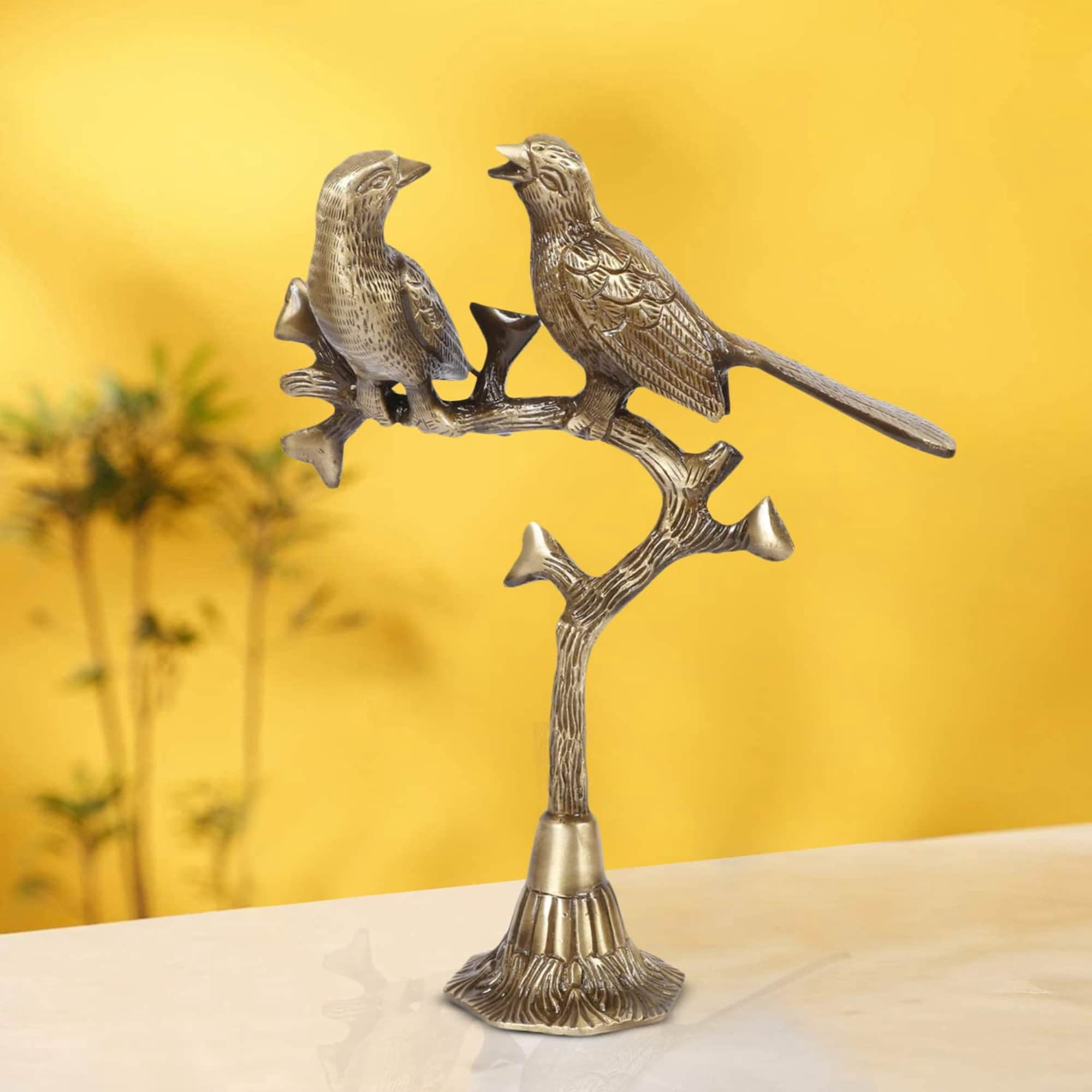 Birds on Tree Brass Showpiece, Indian Decor Items, Showpieces for ...