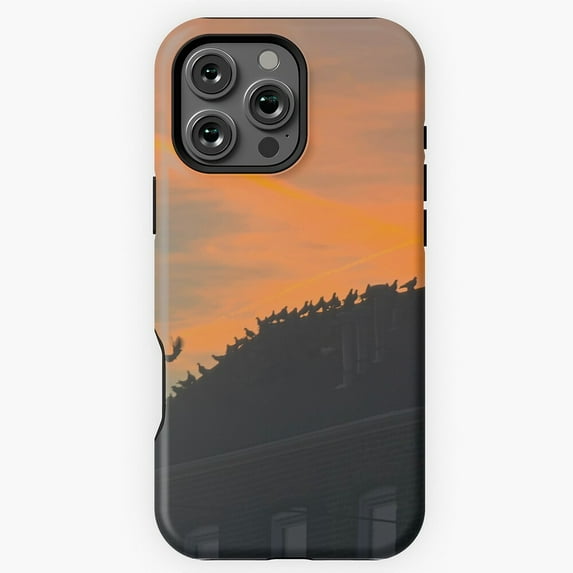 Birds on a Rooftop City Silhouette Art Phone Case Compatible iPhone 17 ...