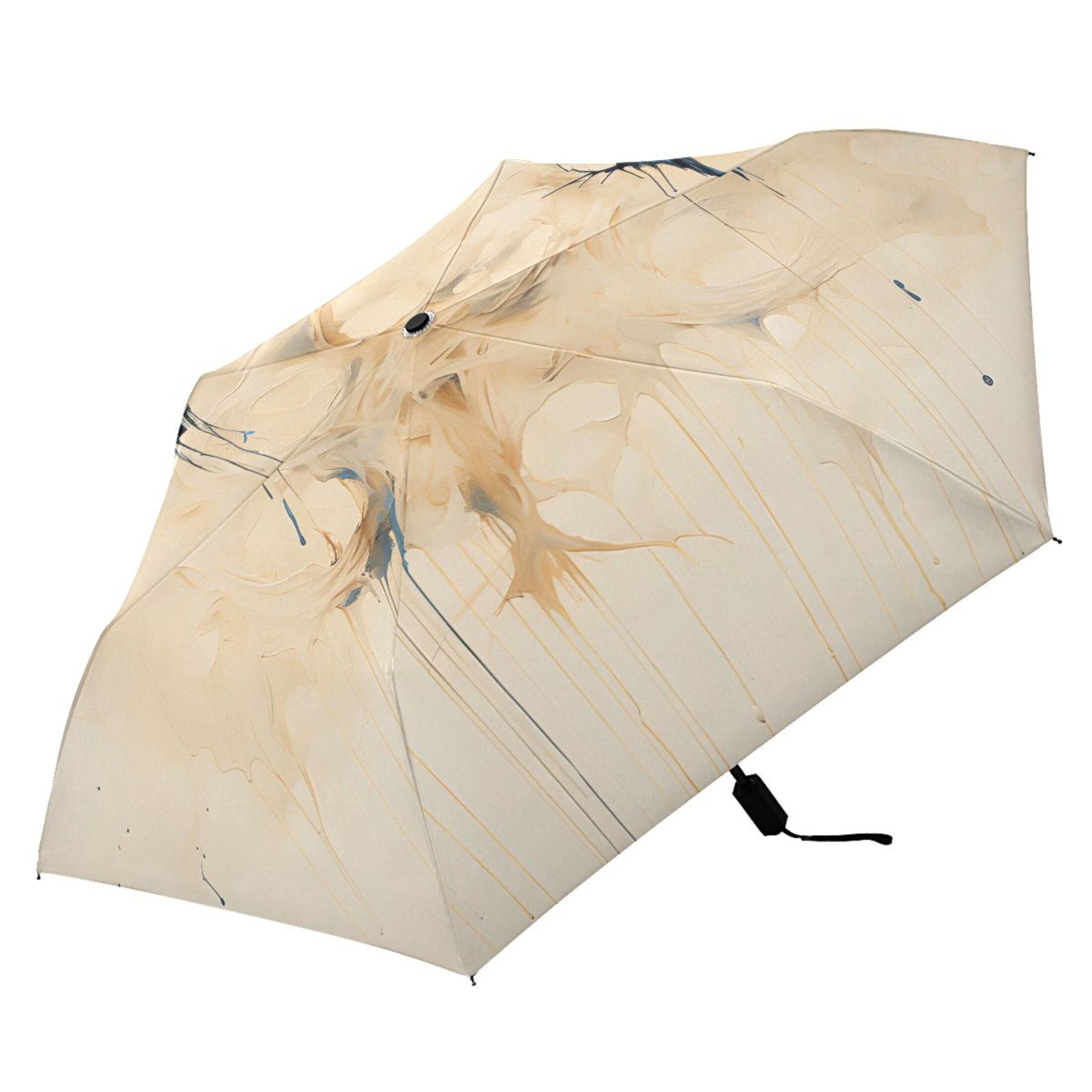 Birds with Blue Compact Folding Umbrella for Rain Windproof Travel ...