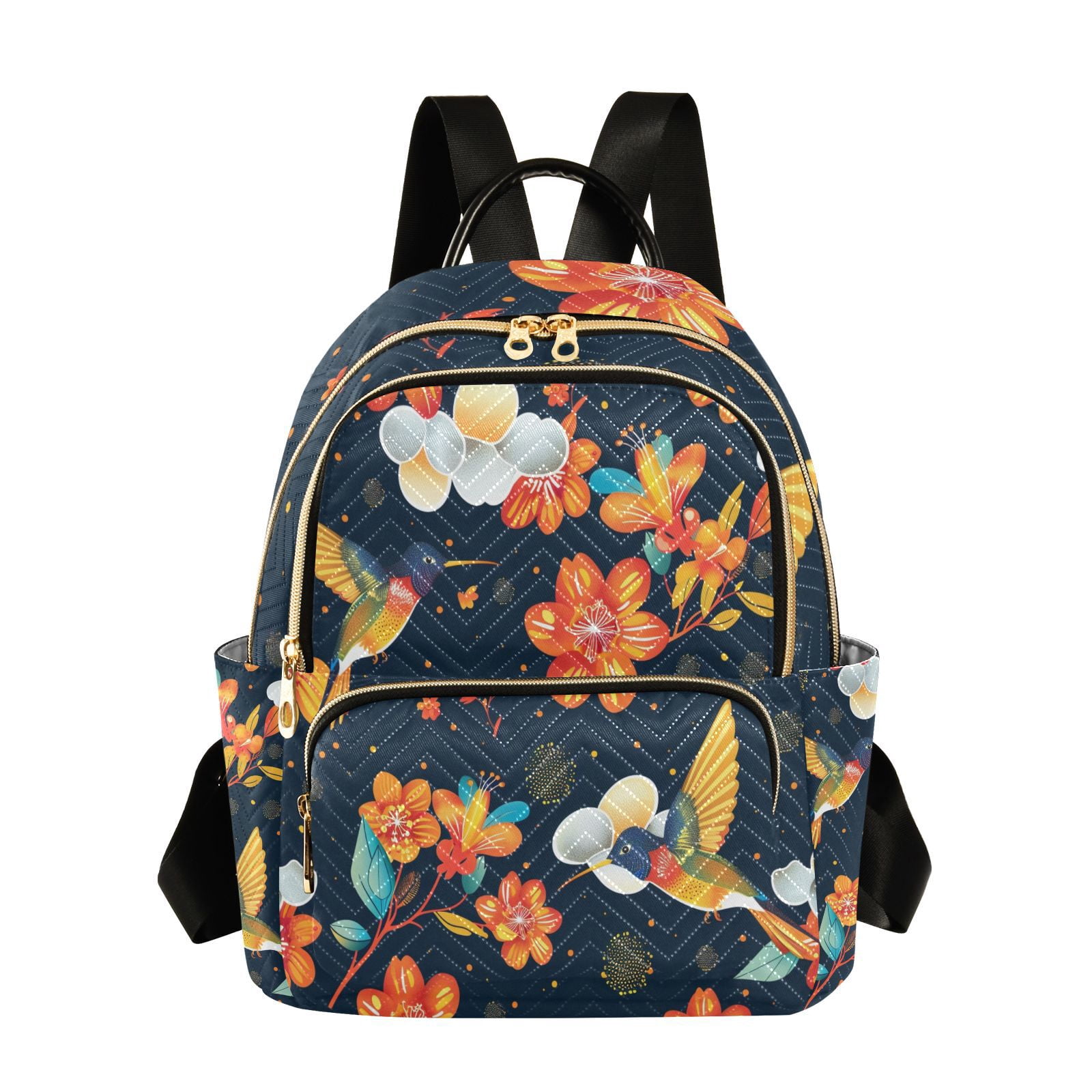 Birds with Flowers Travel Laptop Backpack Casual Daypack Lightweight ...