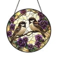Birds with Lilac Window Suncatcher, Stained Glass Style Garden Inspired ...