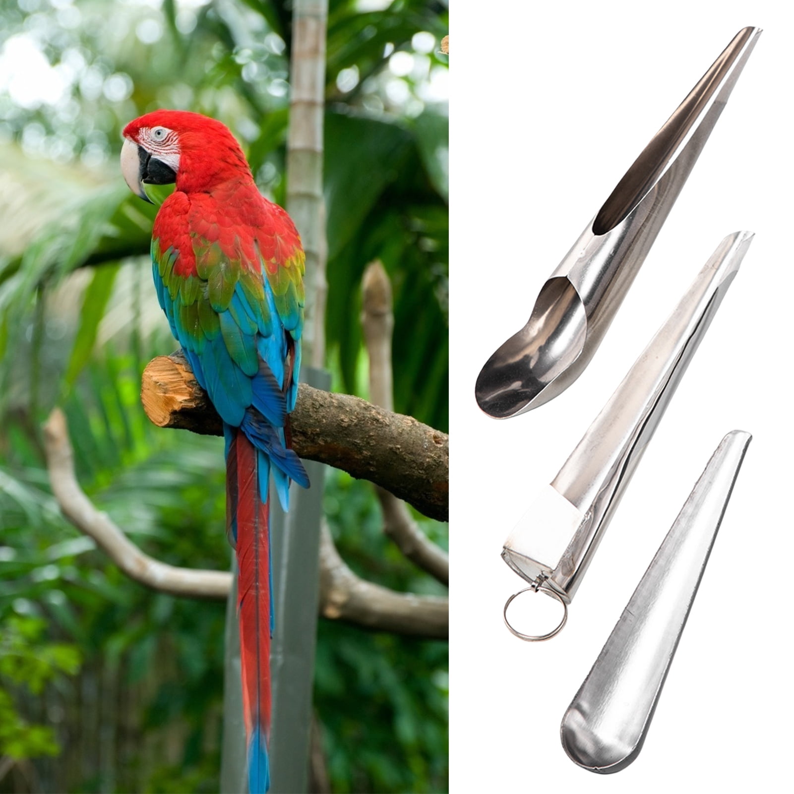 Birdseed Shovel with Dam-board, Small Scoops for Bird Seed, Stainless ...