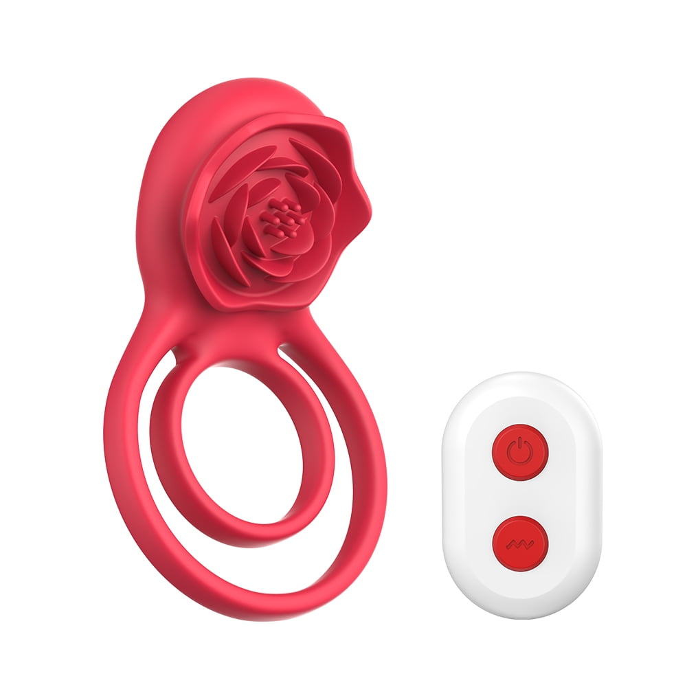 Birdsexy Penis Ring Rose Toy Vibrator Lock Rings Nipple Clitoris