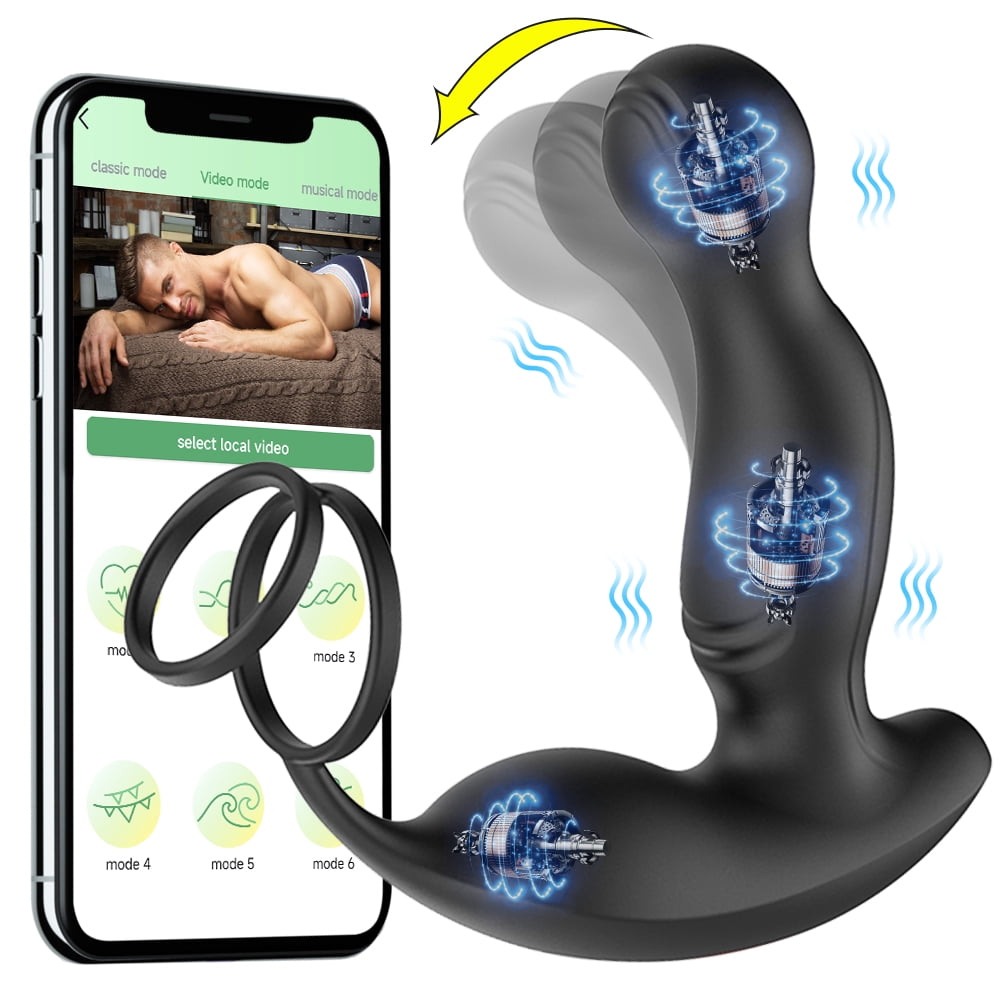 Birdsexy Prostate Massager For Men Anal Vibrator With Dual Penis Ring
