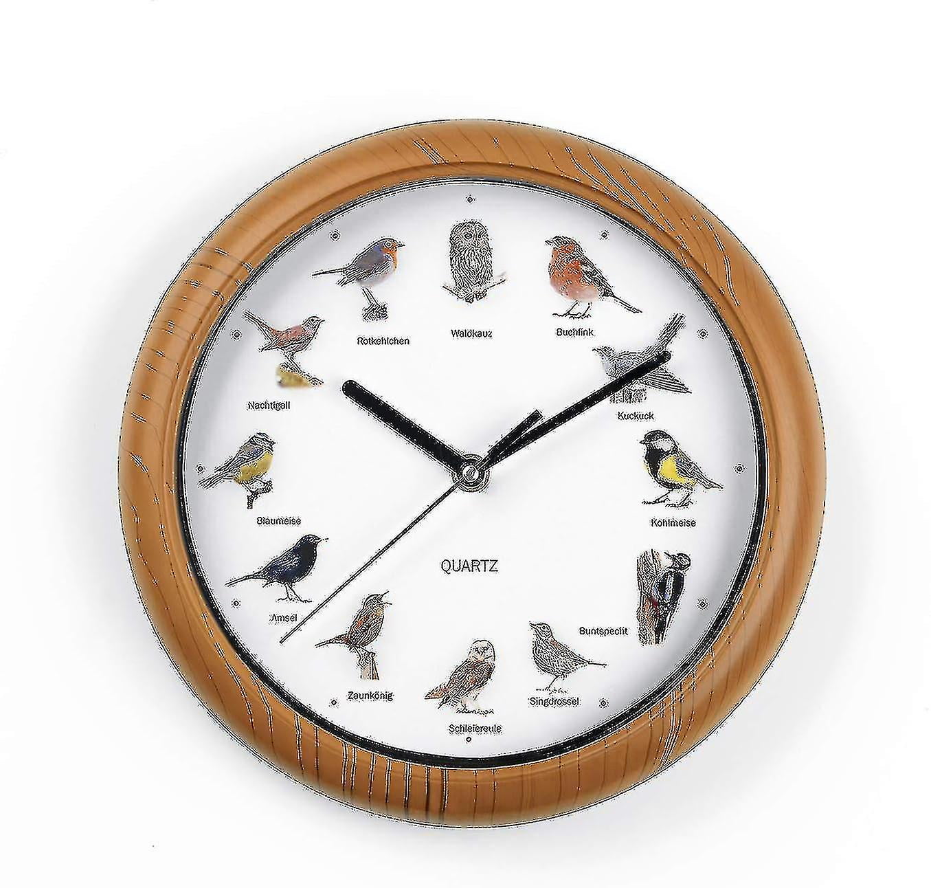 Birdsong Wall Clock, 12 Bird Songs And Realistic Bird Patterns, Auto ...