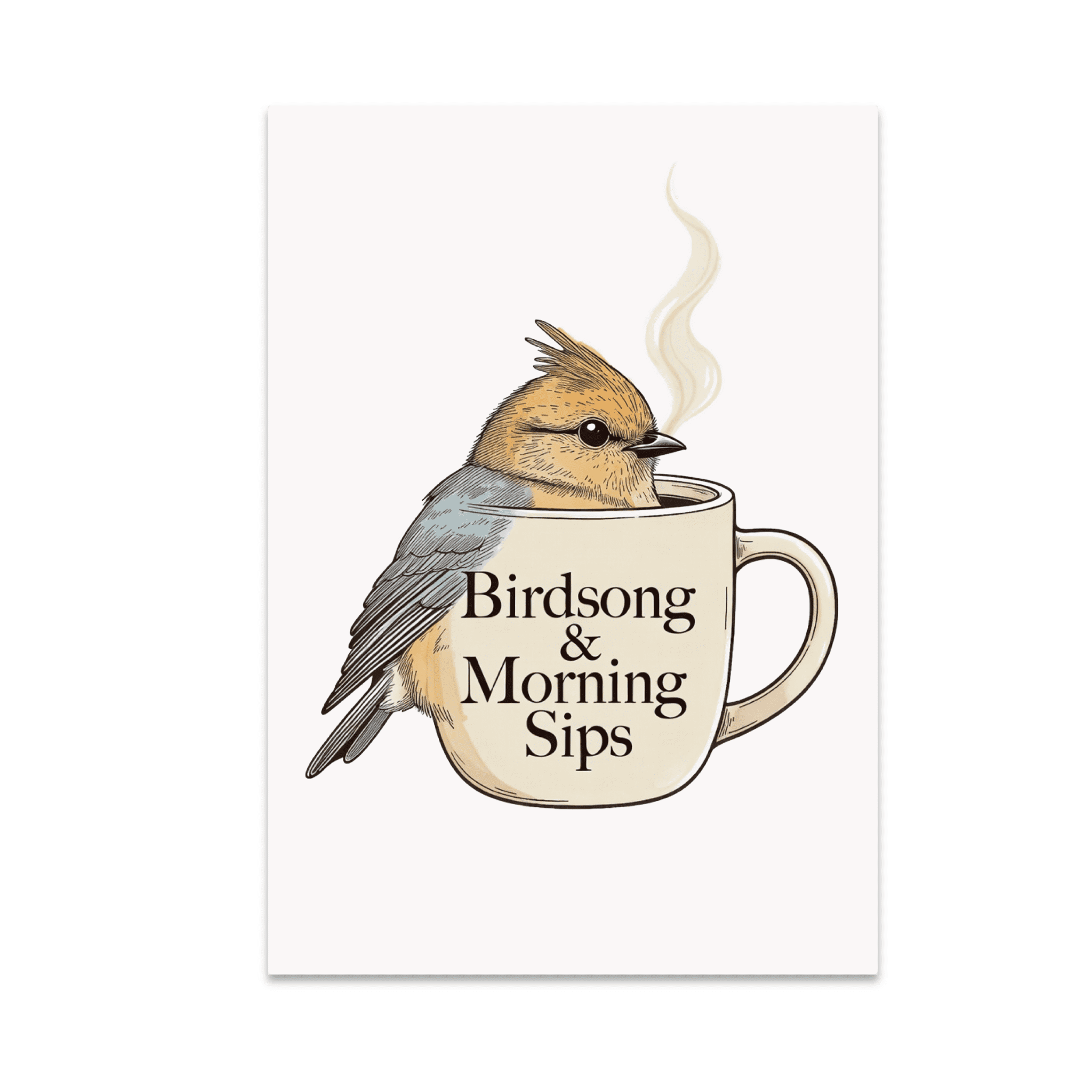 Birdsong and Morning Sips Art - Bird Lover - 13x19 Poster Print ...
