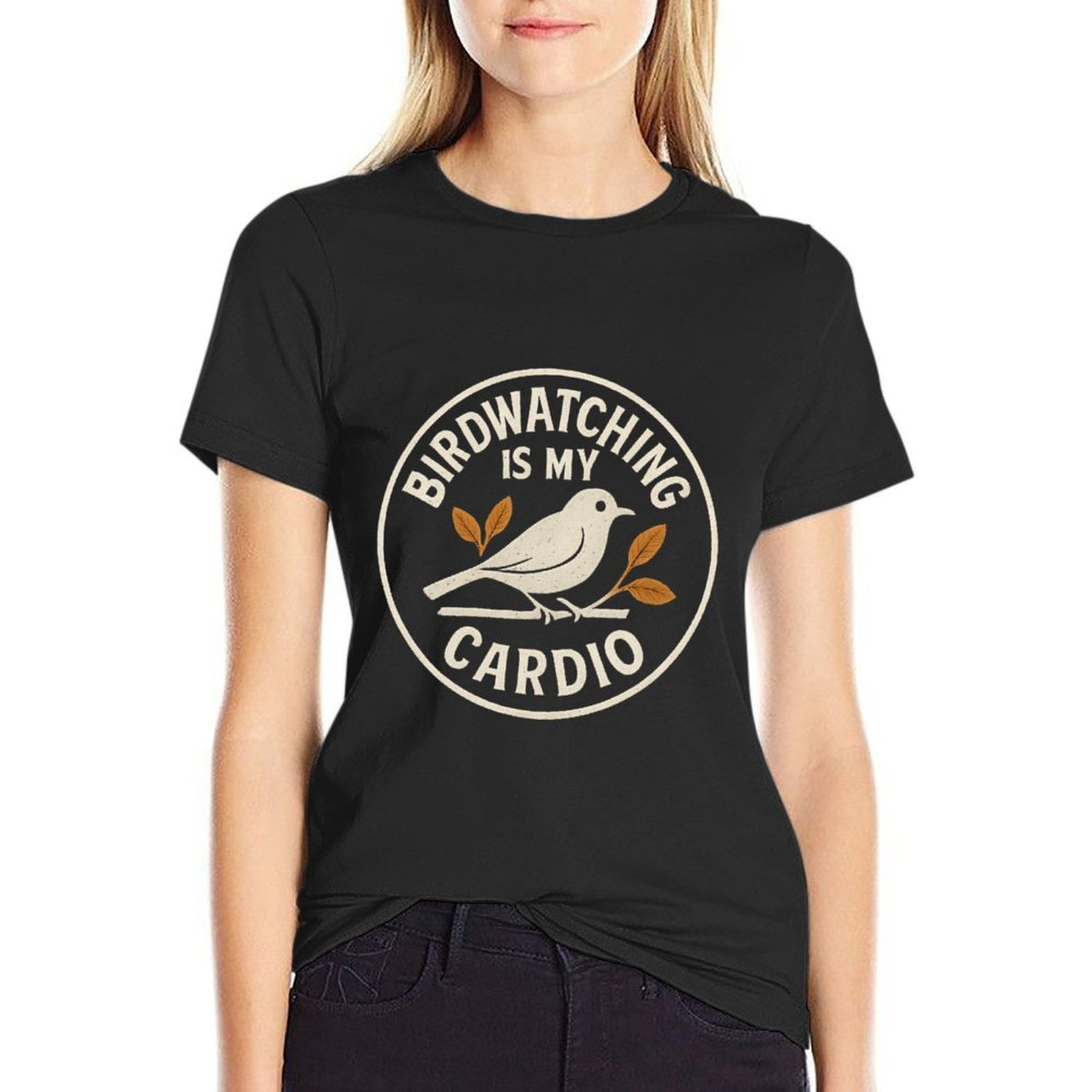 Birdwatching Is My Cardio Women’s Cotton Short Sleeve T-Shirt HD ...