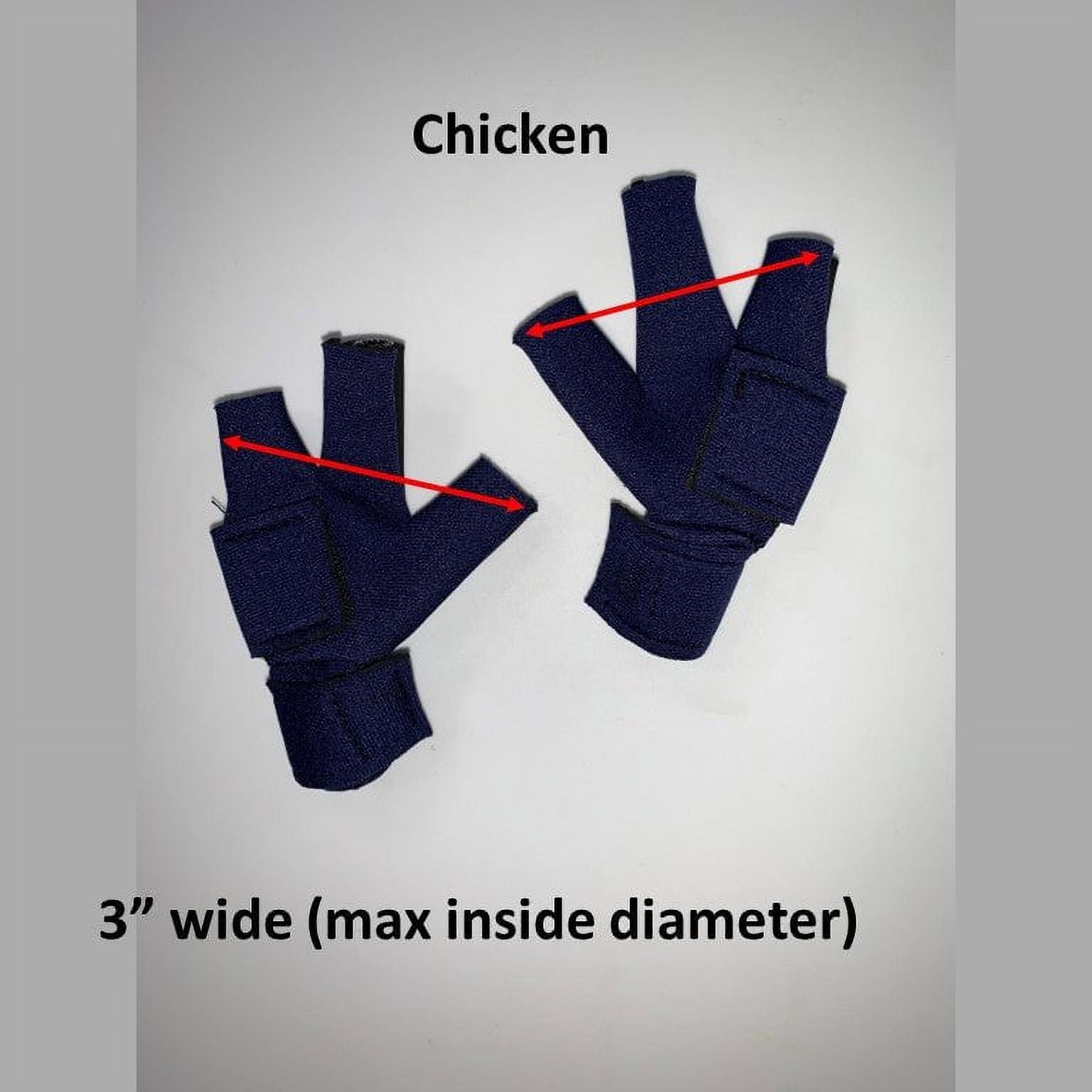 Birdy Bootie Chicken Bootie Protective Neoprene Shoe, Navy, 3" Max ...
