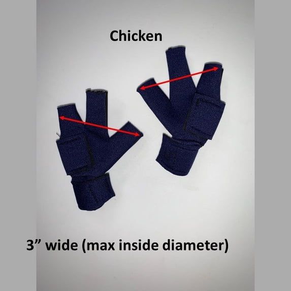 Birdy Bootie Chicken Bootie Protective Neoprene Shoe, Navy, 3" Max ...