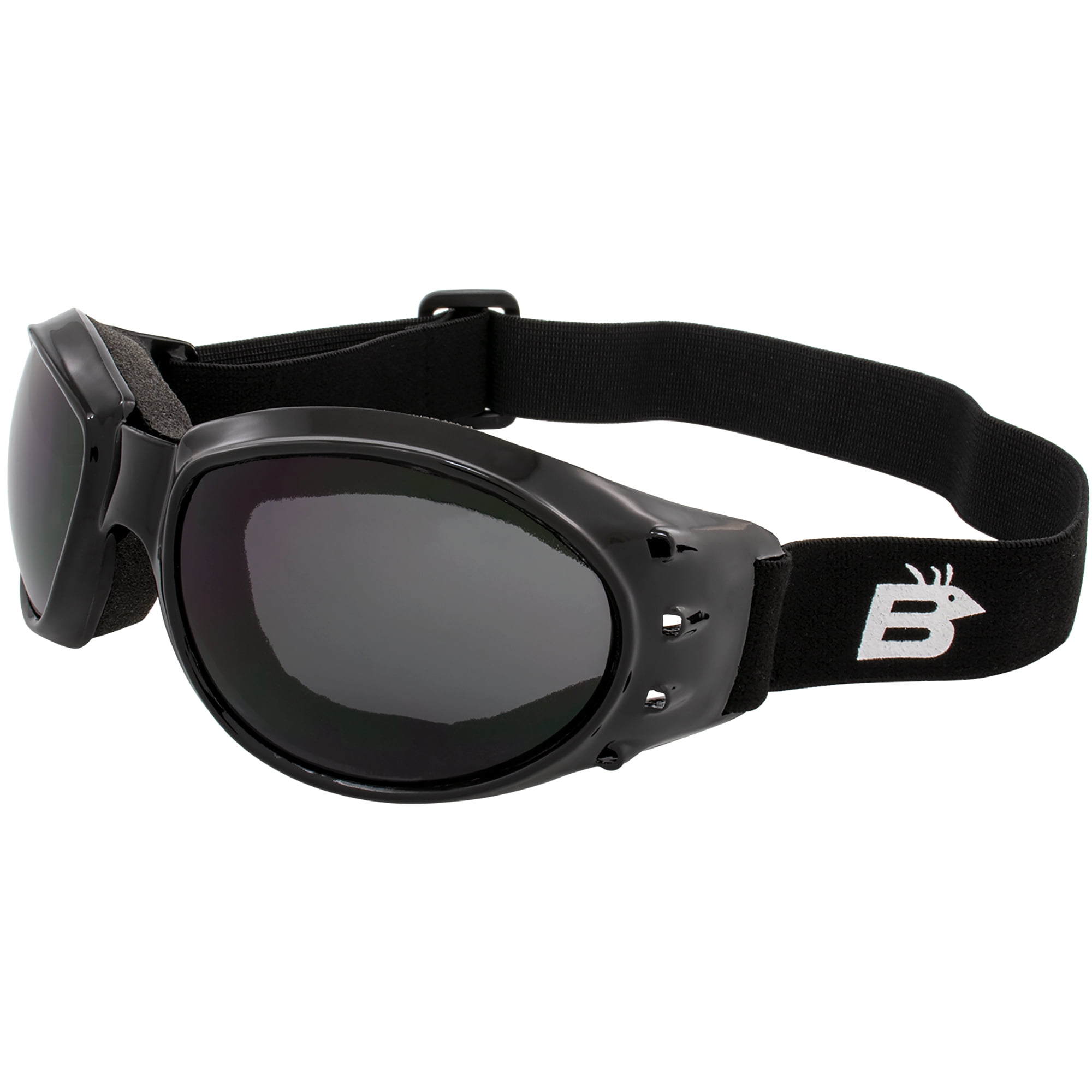 Birdz Eagle Padded Motorcycle Airsoft Goggles w/ Smoke Anti Fog Lenses ...