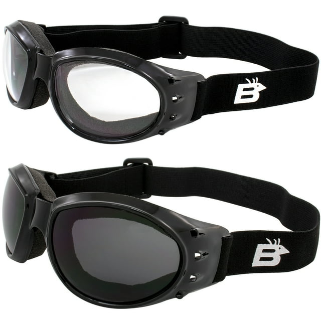 Birdz Eagle Red Baron style Padded Motorcycle Riding Goggles Dirt Bike ...