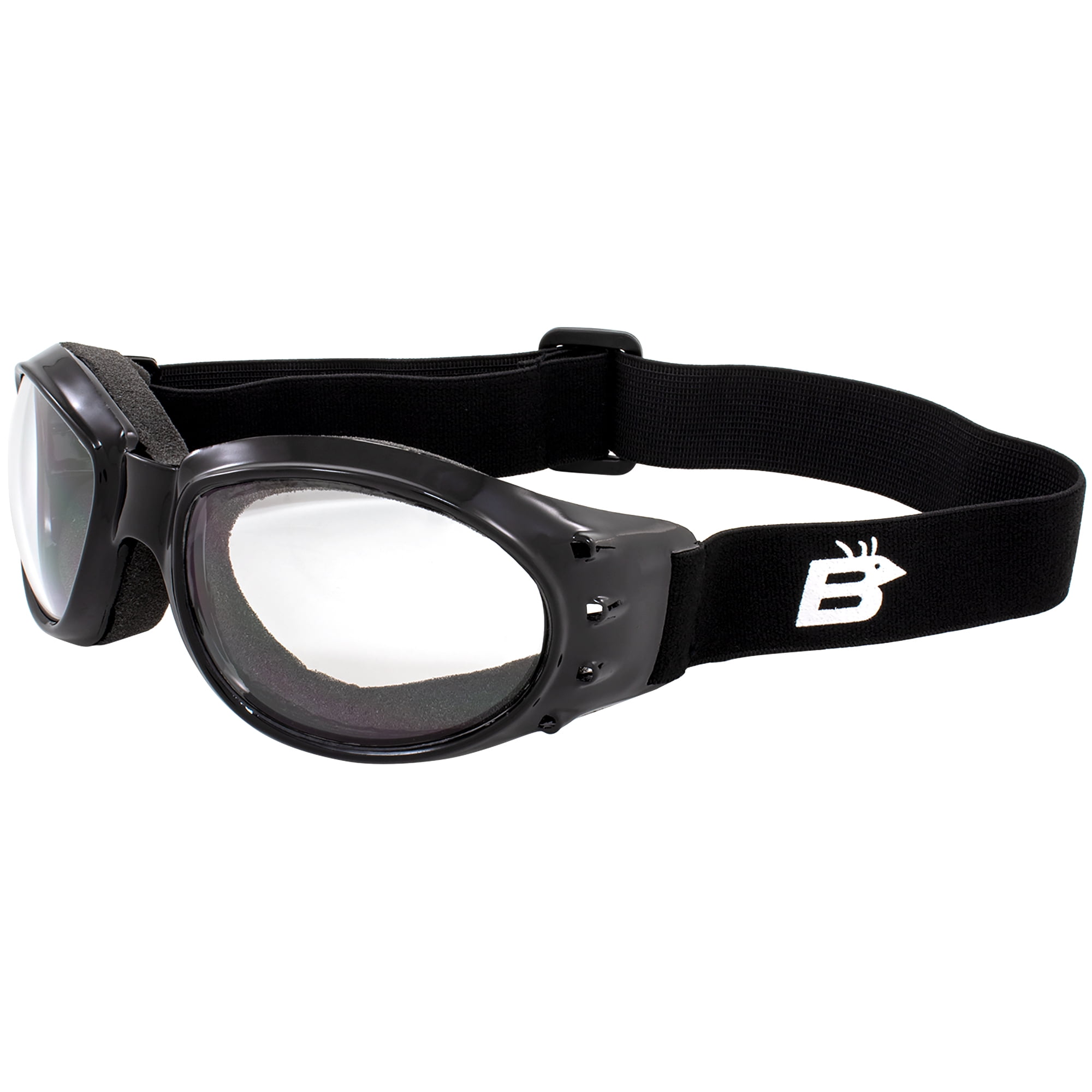 Birdz Eyewear Bald Eagle Padded Motorcycle Riding Safety Goggles Black ...
