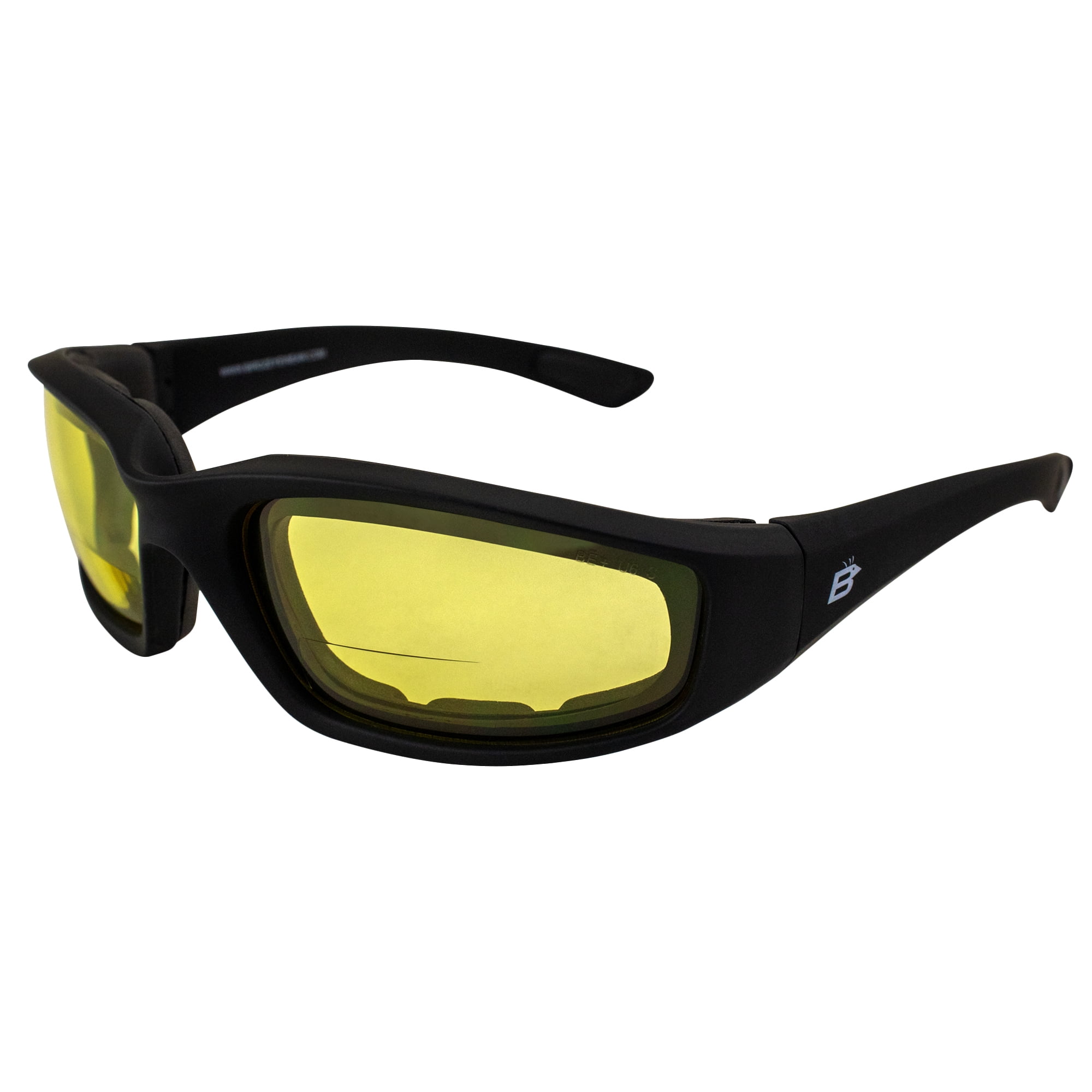 Birdz Eyewear Oriole Bifocal Safety Glasses Padded Black Frame Yellow ...